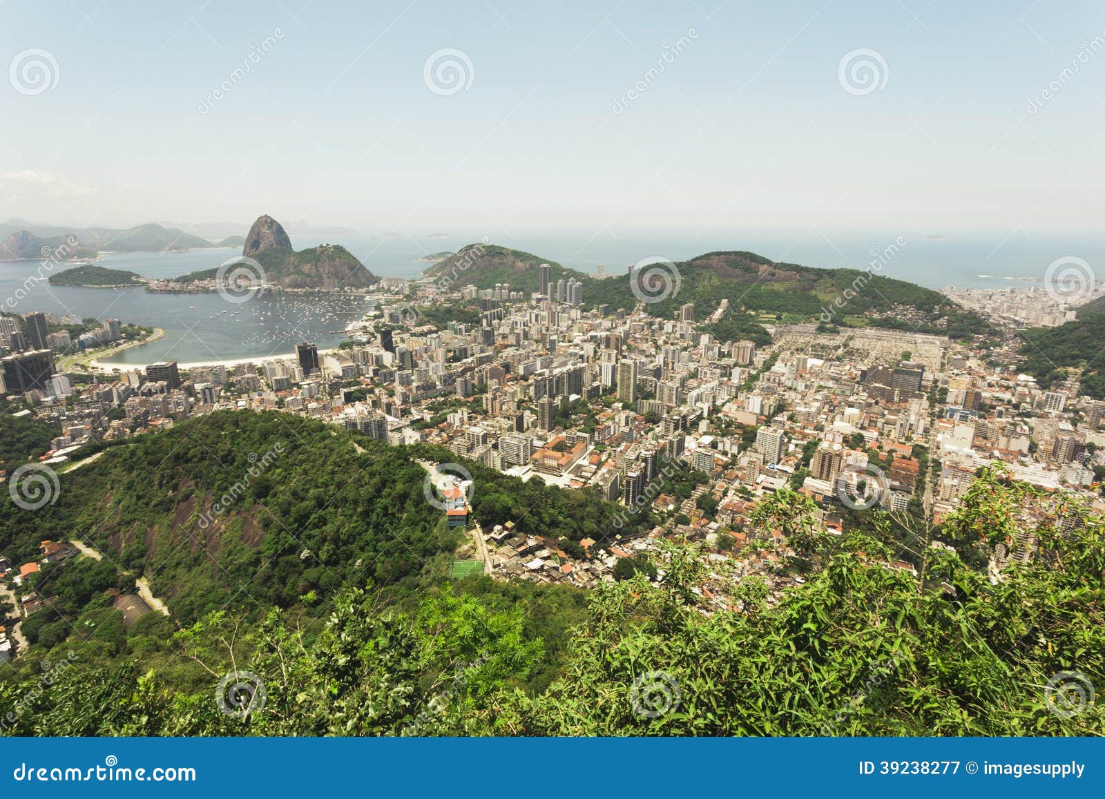 View Over Rio from Corcovado Stock Image - Image of dock, getaway: 39238277