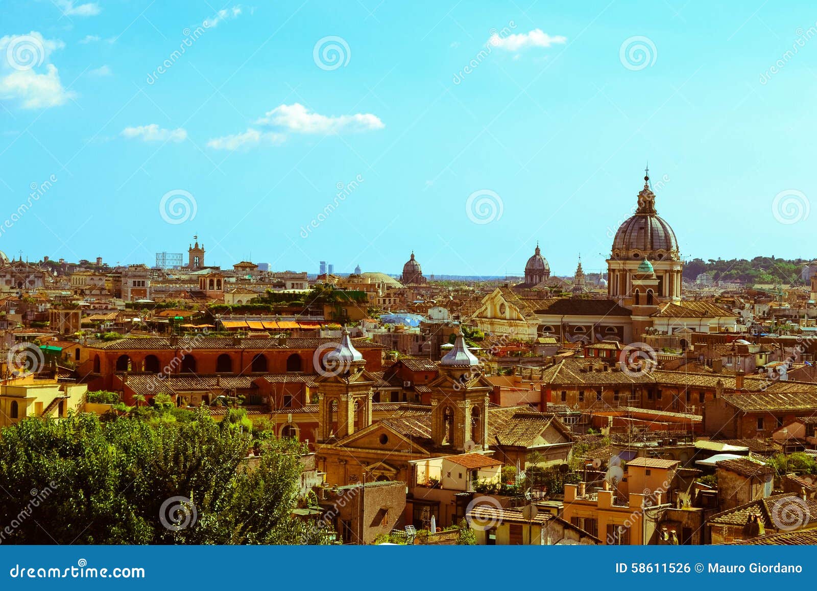 View over Rome stock photo. Image of colors, outdoor - 58611526