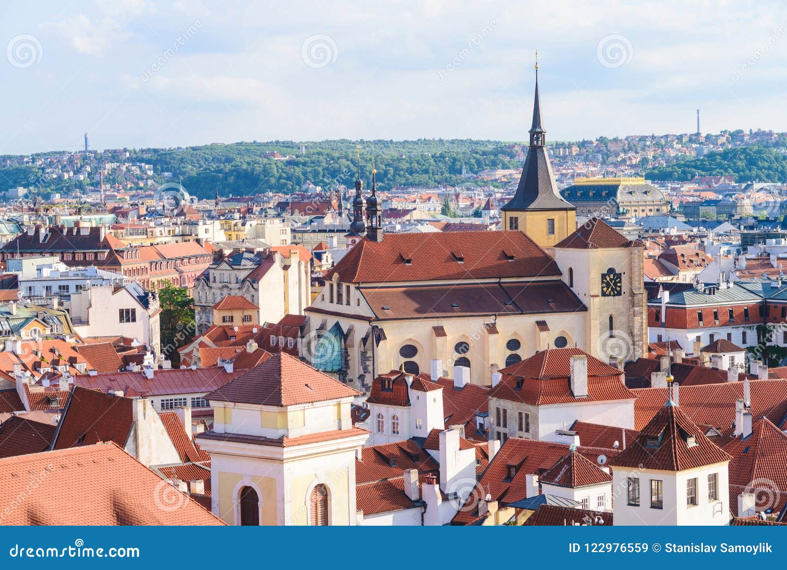 View Over the Rooftops of the Old Town in Prague Stock Image - Image of ...