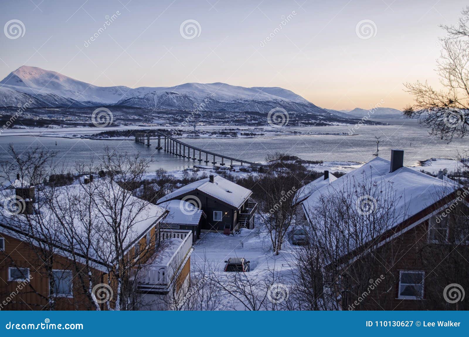 Looking Over Tromso, Norway Stock Image - Image of landscape, cold ...
