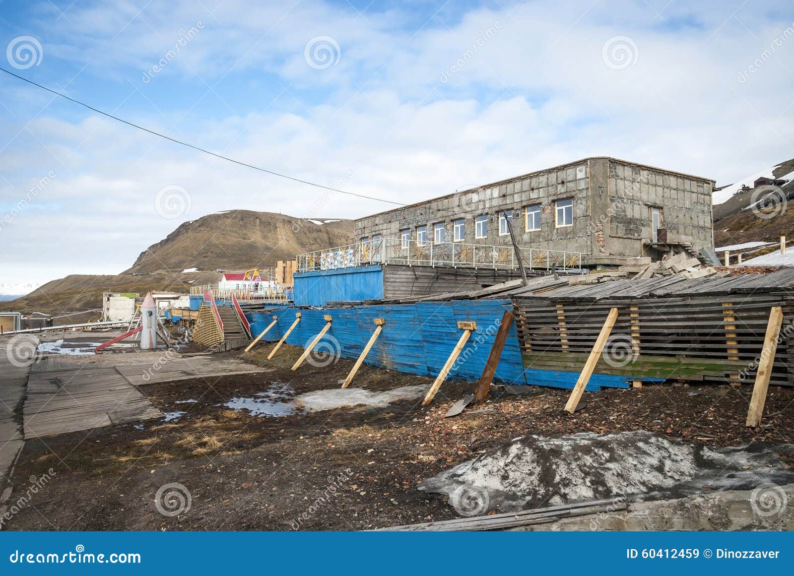 View Over the Streets of Barentsburg, Svalbard Stock Image - Image of ...
