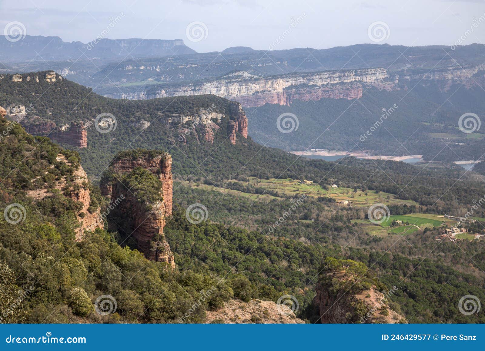 View Over Tavertet Cliffs, Catalonia Stock Image - Image of formation ...