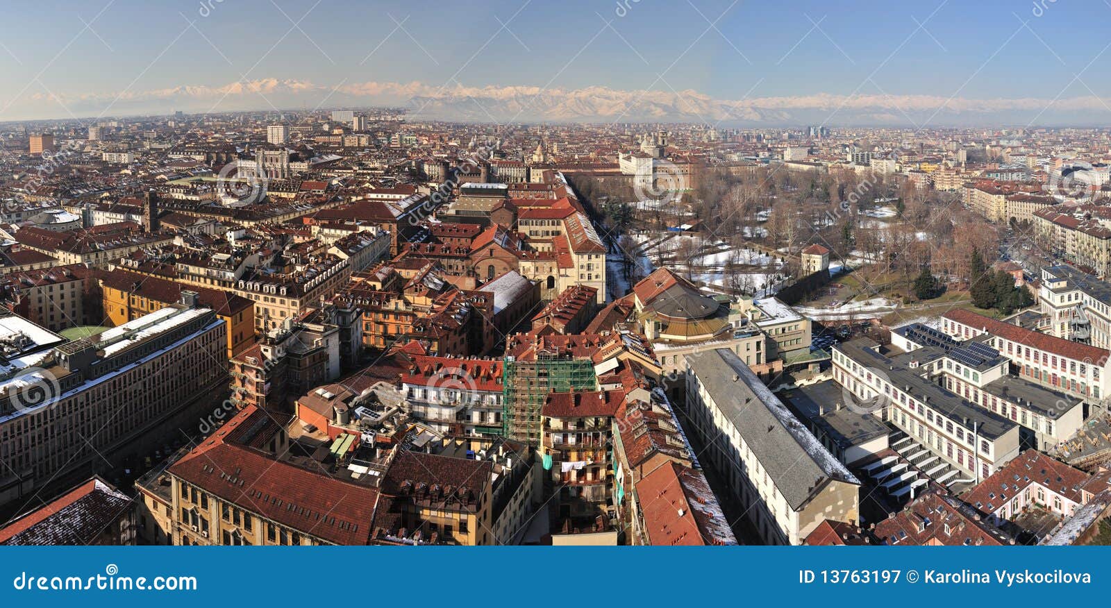 View over Turin, Italy stock image. Image of color, cathedral - 13763197