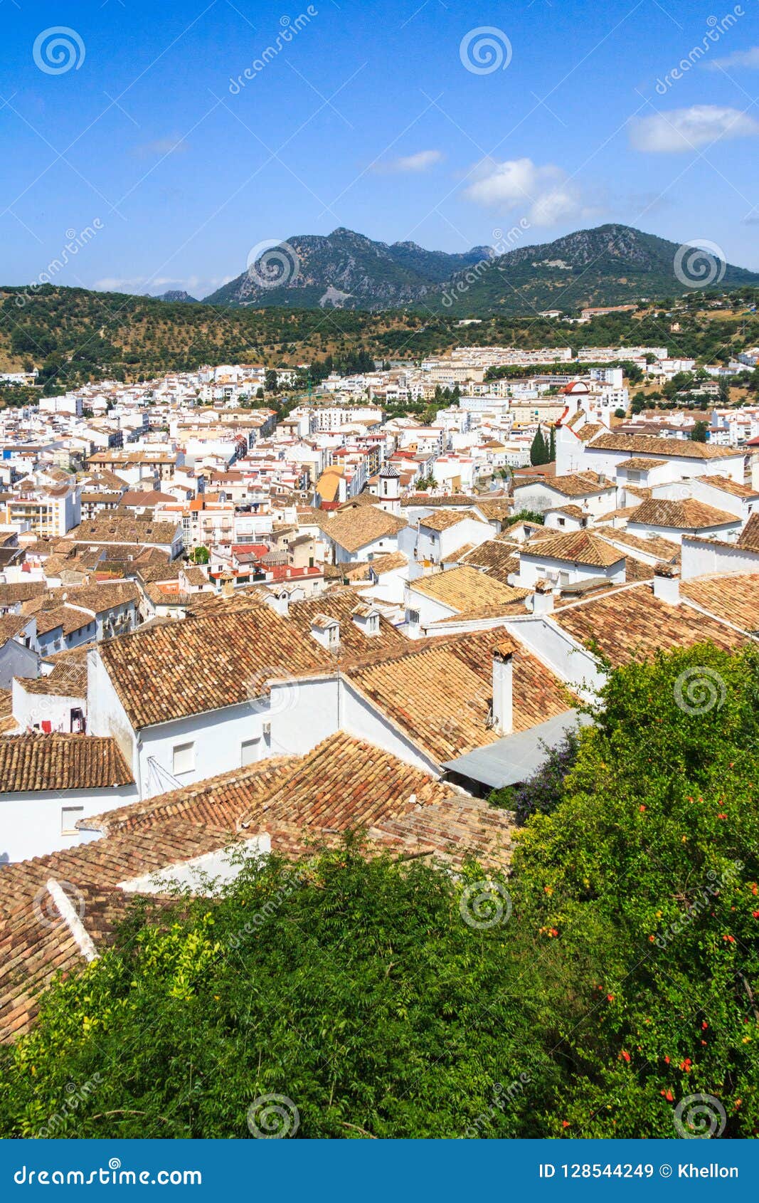 View over Ubrique stock image. Image of scenic, landscape - 128544249