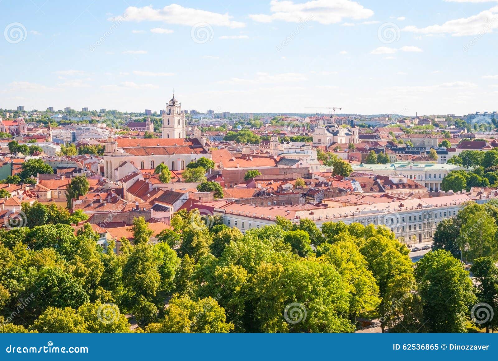 View Over Vilnius, Capital of Lithuania Stock Image - Image of aerial ...