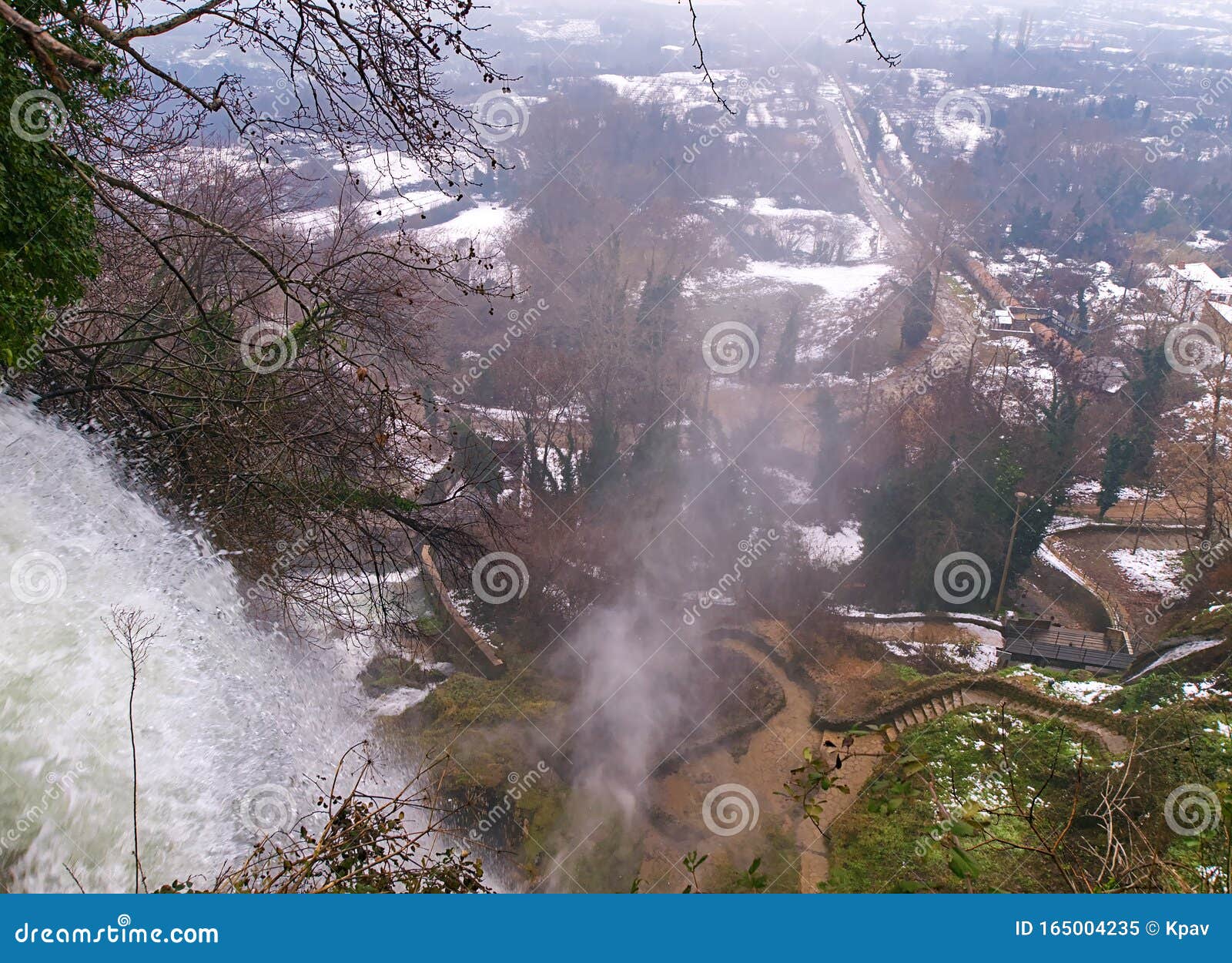 View Over the Waterfall in Edessa, Greece Stock Image - Image of europe ...