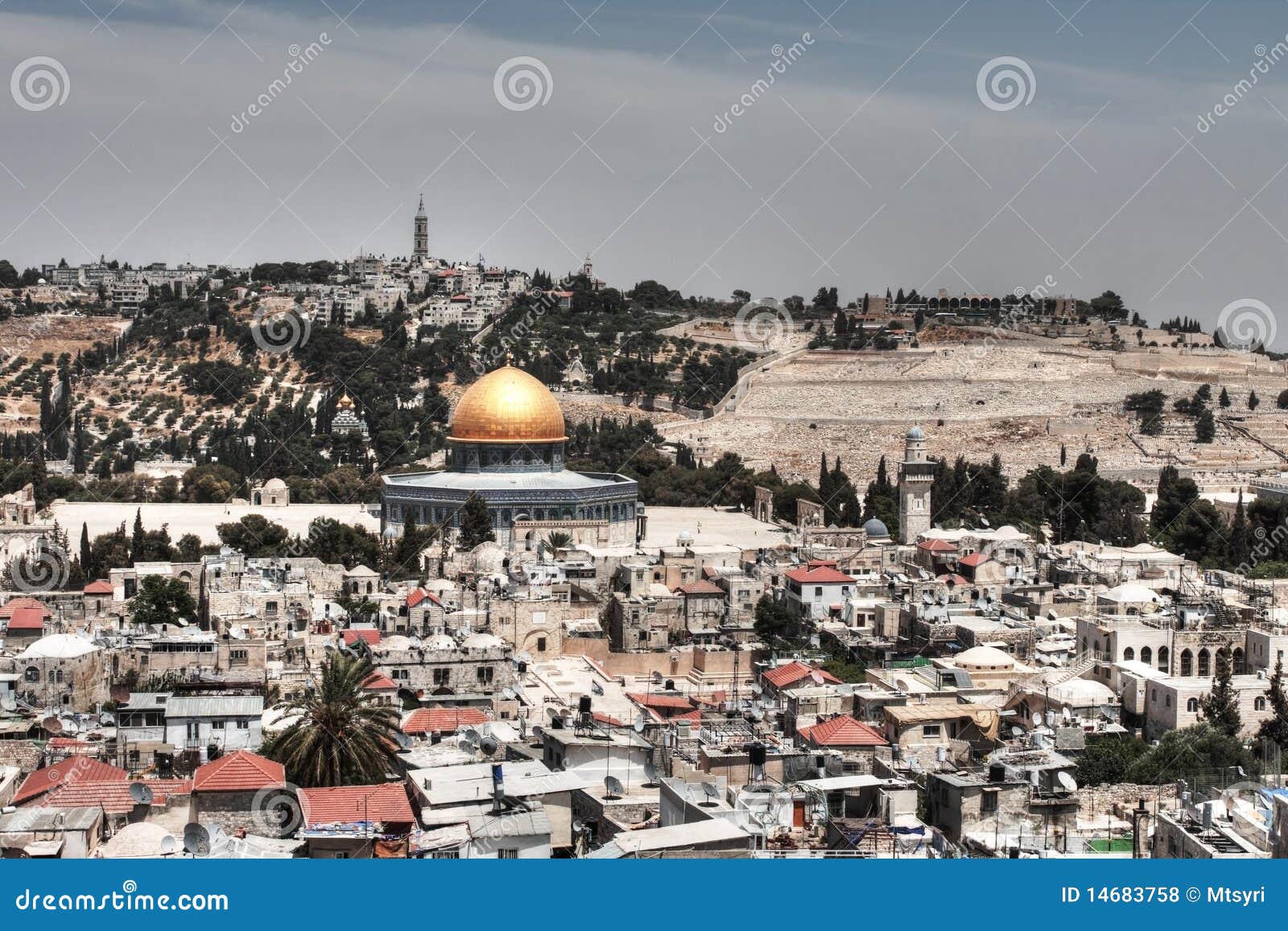View Overlooking Jerusalem City Stock Photo - Image of jerusalem ...