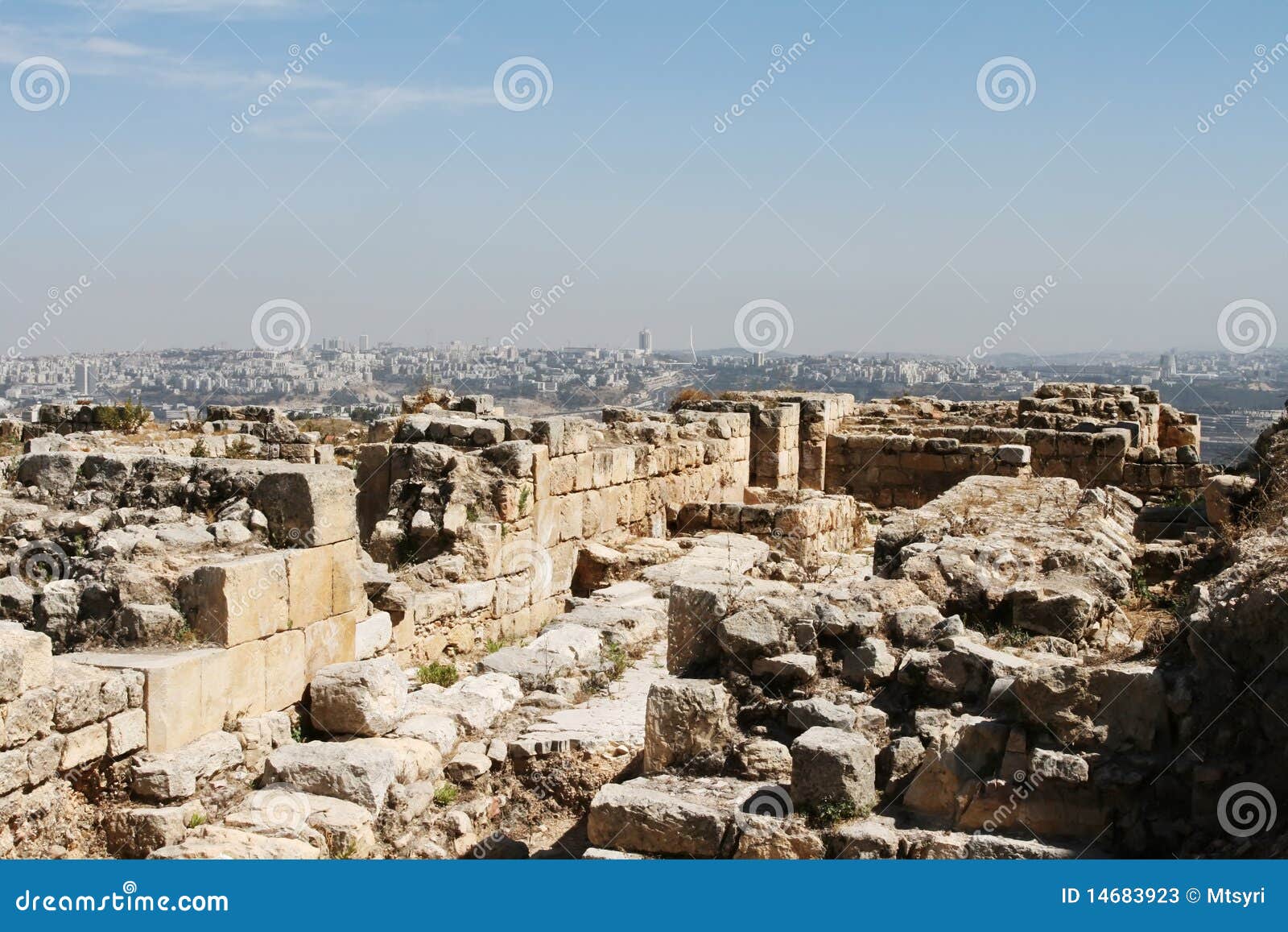 View Overlooking Jerusalem City. Stock Image - Image of cityscape ...