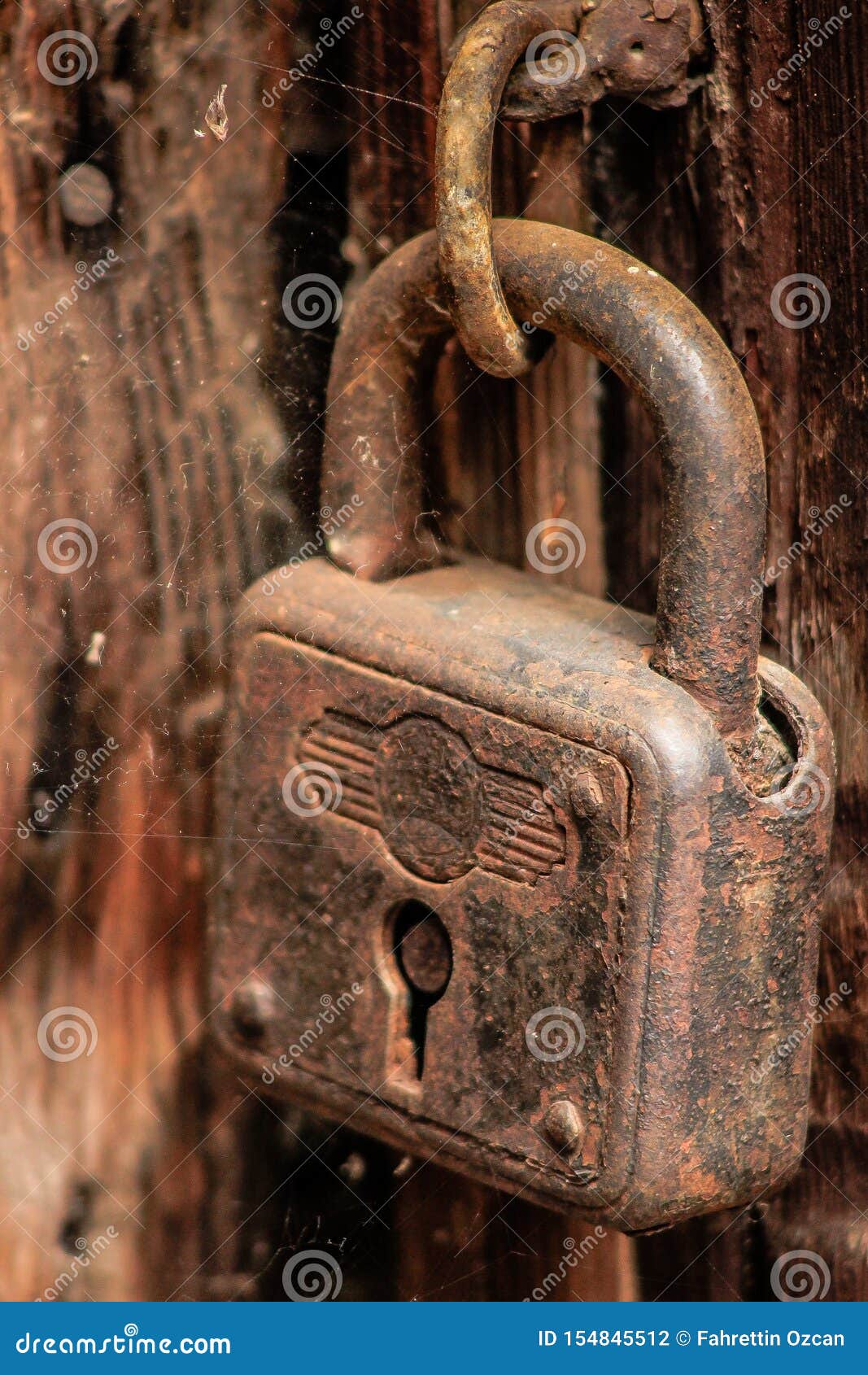 View of padlock in detail stock photo. Image of closeup - 154845512