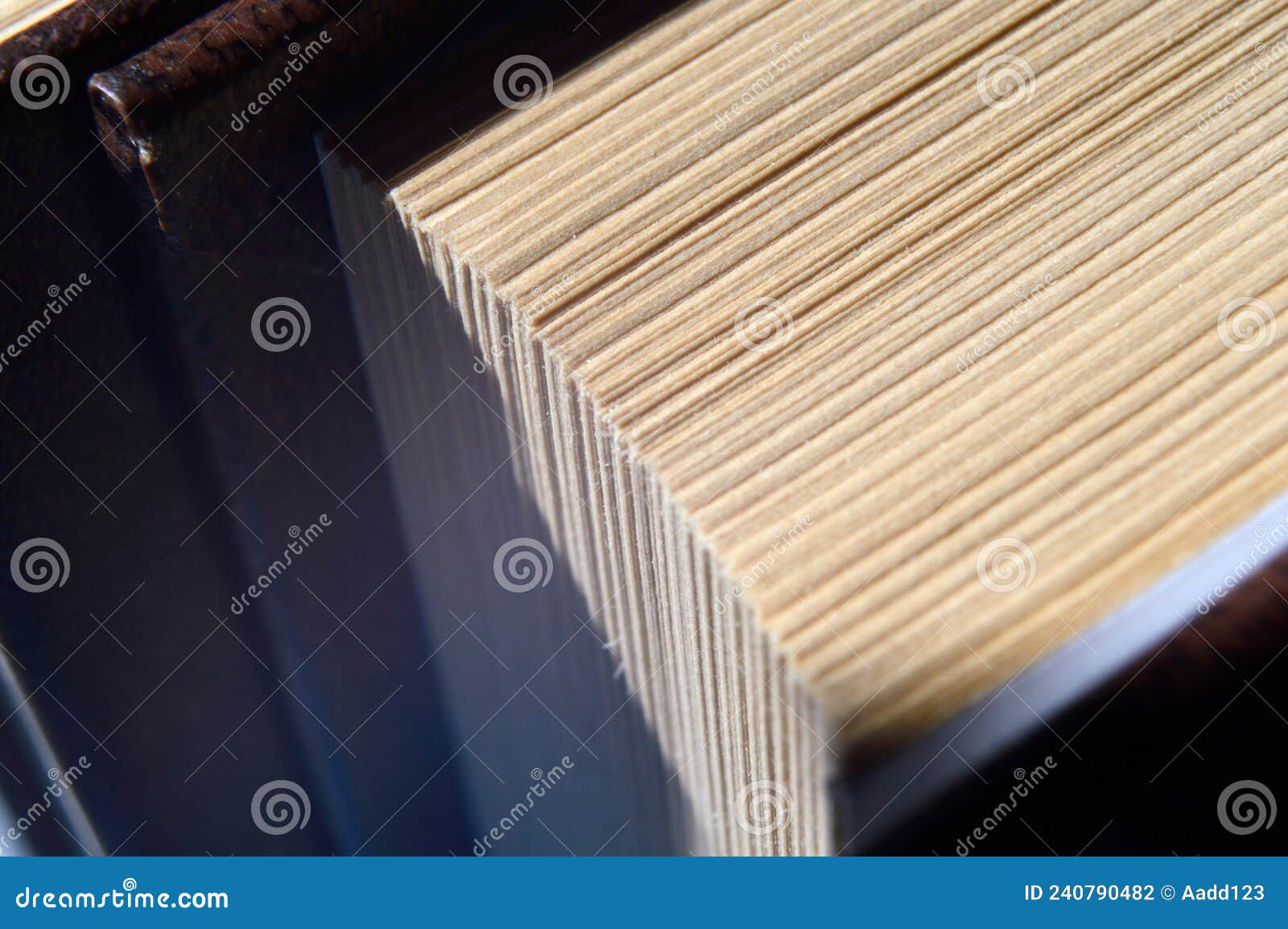 View of the Pages of a Closed Book. Close-up. Stock Photo - Image of ...