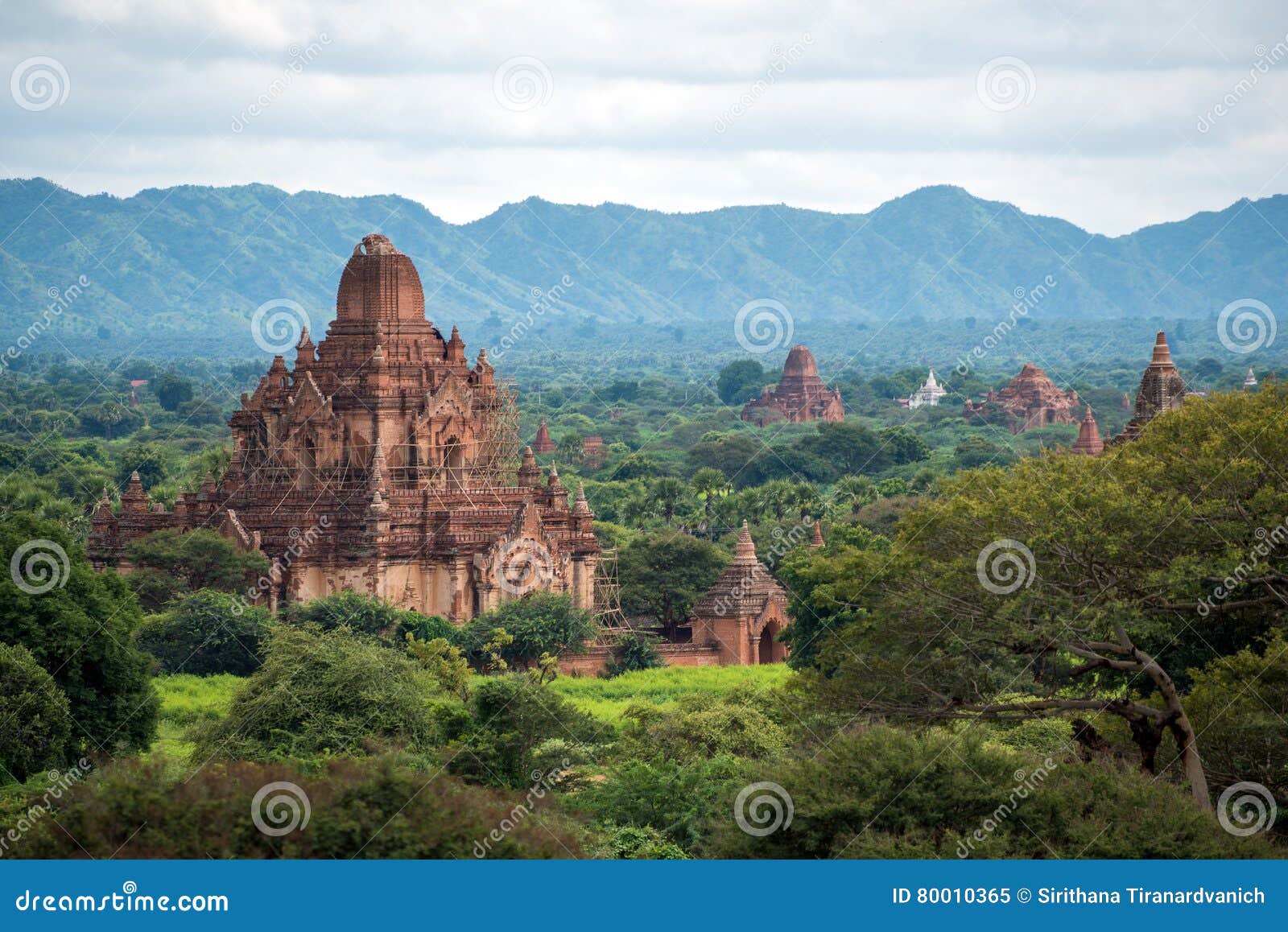 View of Pagodas in Bagan, Myanmar Stock Image - Image of tourism ...