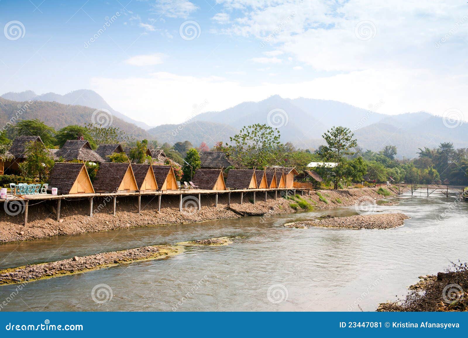 View on Pai river stock image. Image of asian, guesthouse - 23447081
