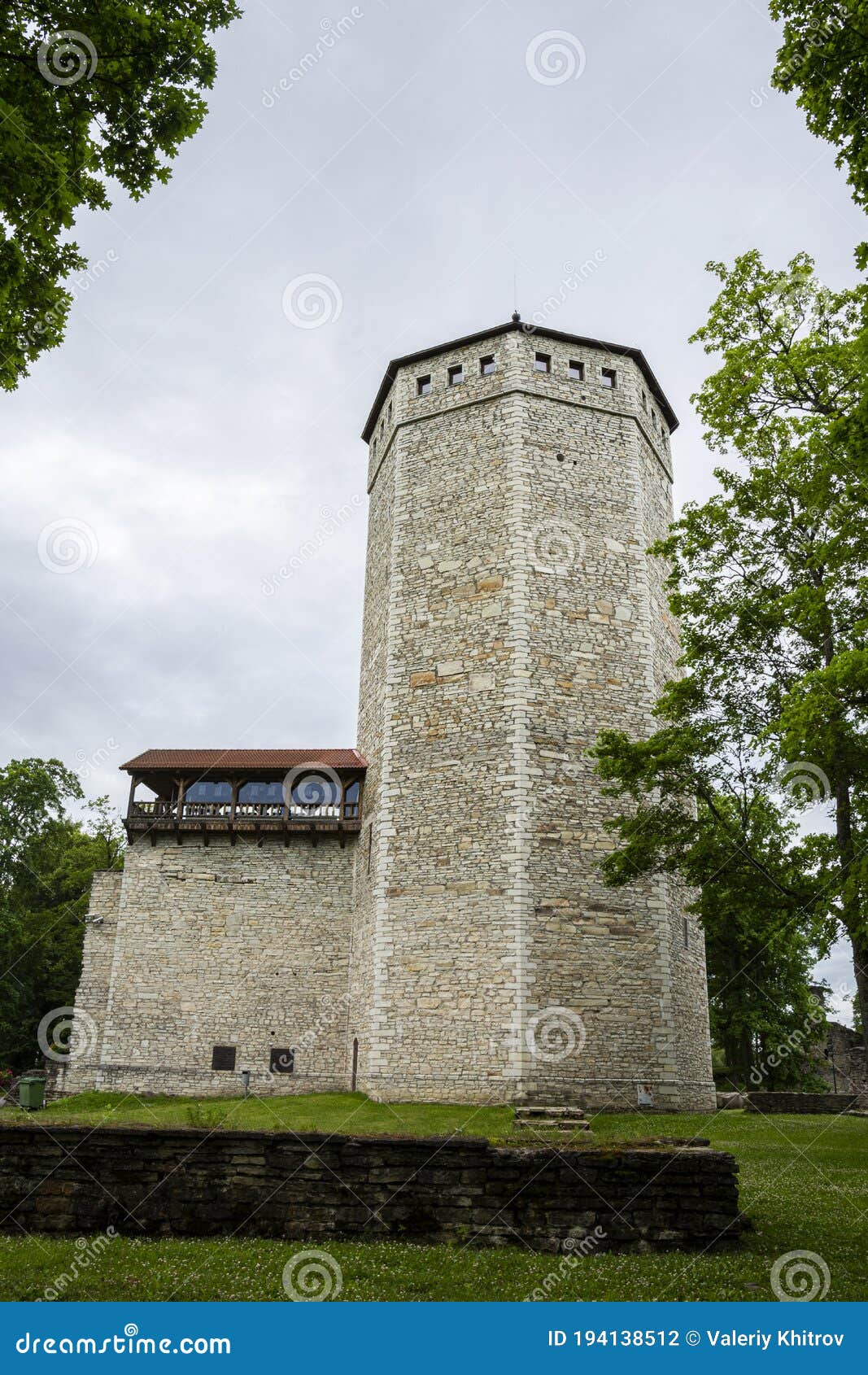 View of the Paide Tower and Castle Ruins Stock Photo - Image of ...