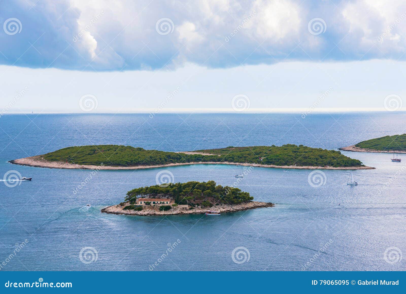 View of Pakleni islands stock image. Image of seascape - 79065095