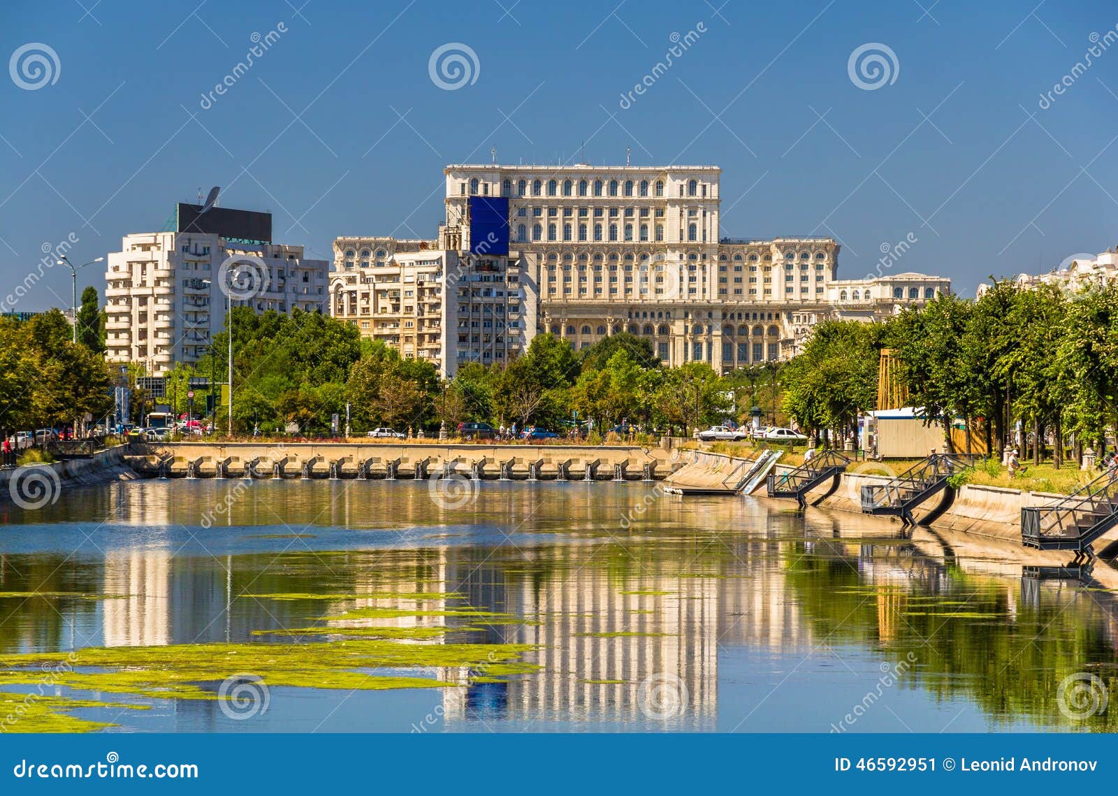View of Palace of Parliament in Bucharest Stock Image - Image of ...
