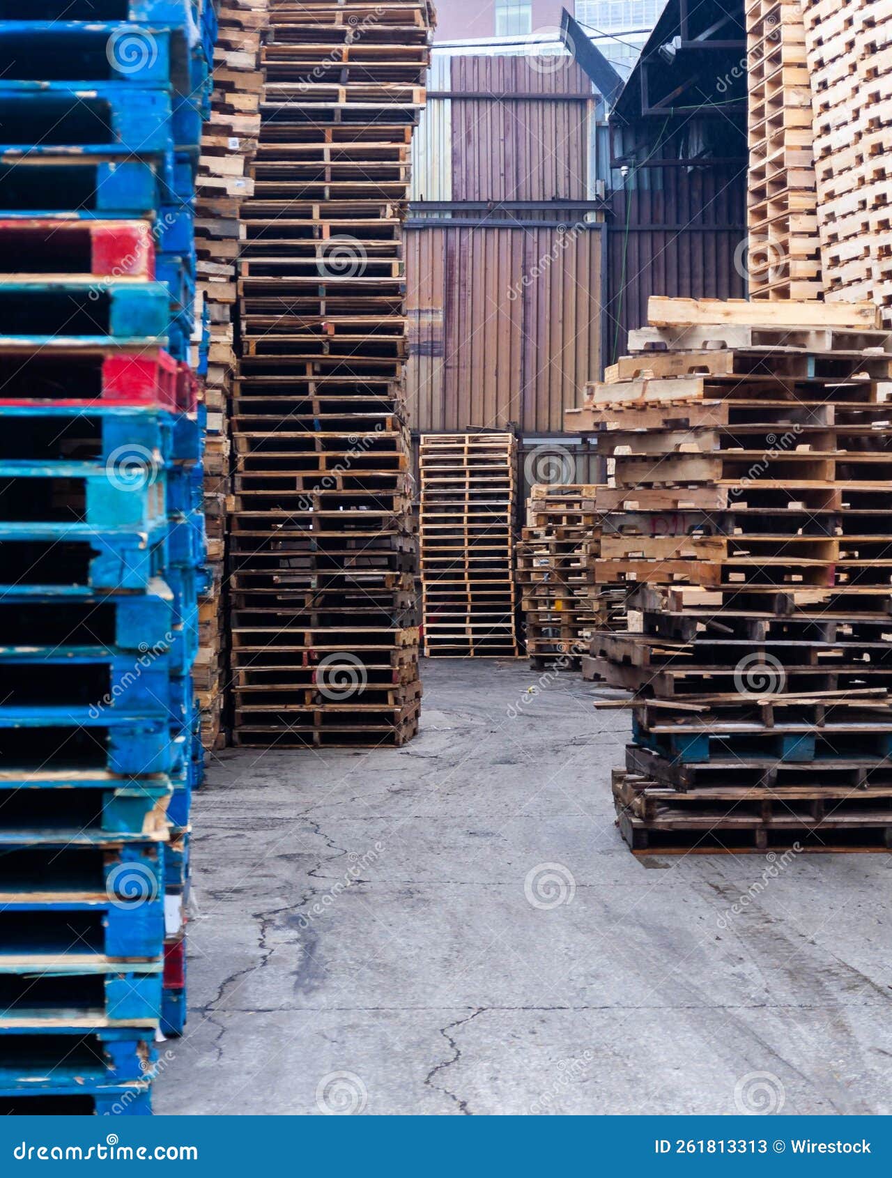 View of Pallet in Storage Yard Stock Image - Image of industry ...