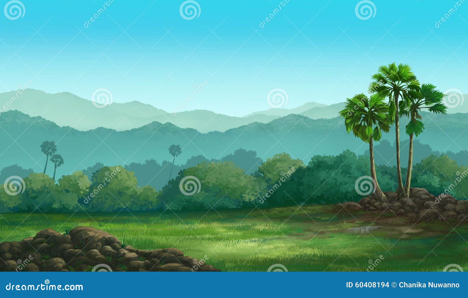 Palmyra Palm Tree Silhouette Vector Illustration | CartoonDealer.com ...