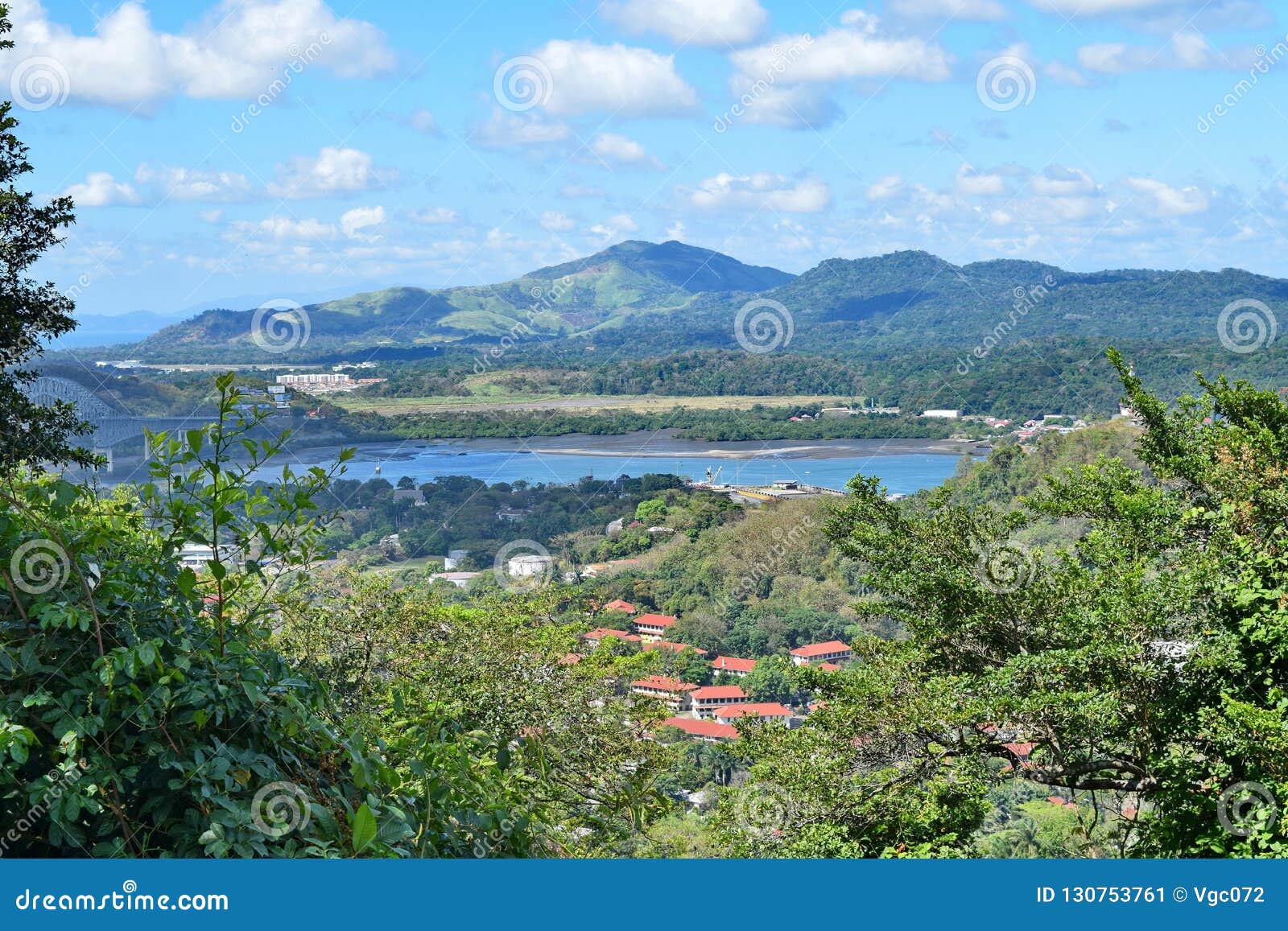 View of Panama Canal, Panama City, Panama Stock Image - Image of water ...
