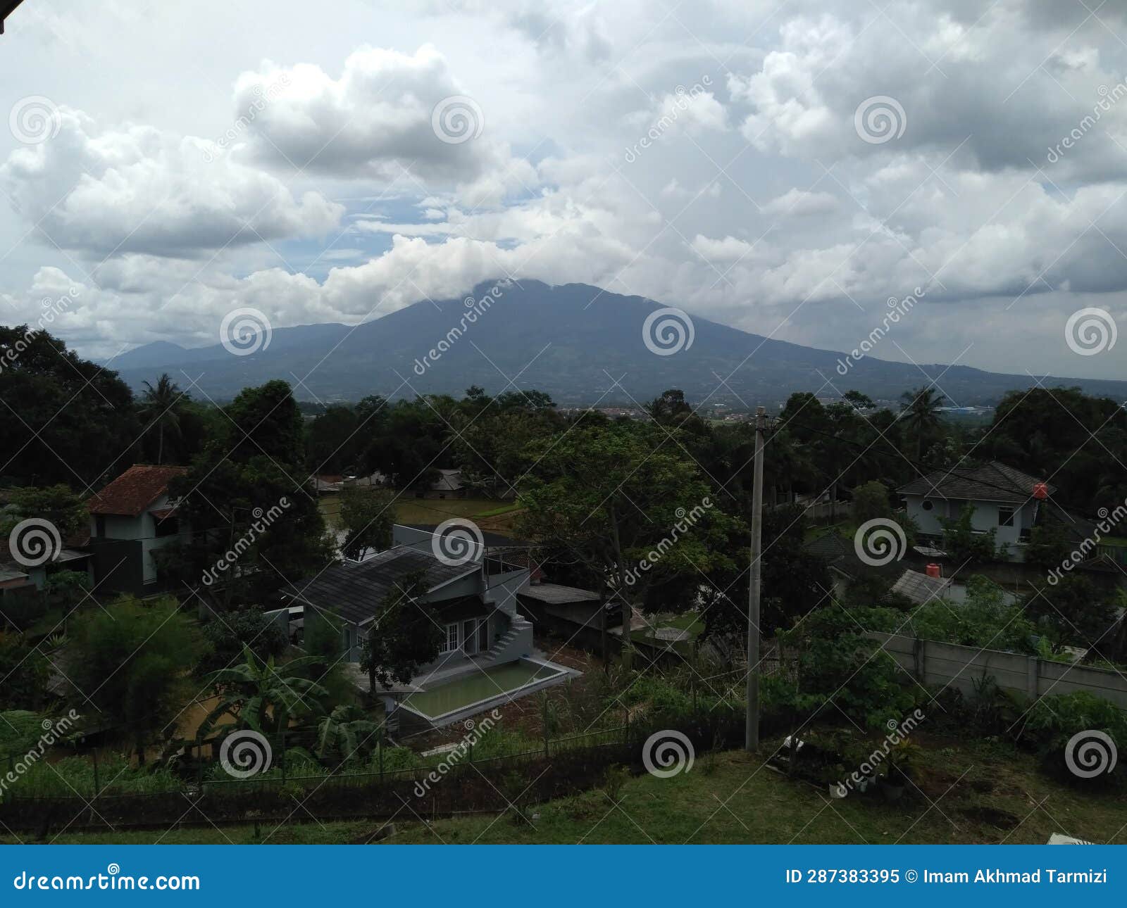 View of Pangrango Mountain, Bogor, West Java Stock Image - Image of ...