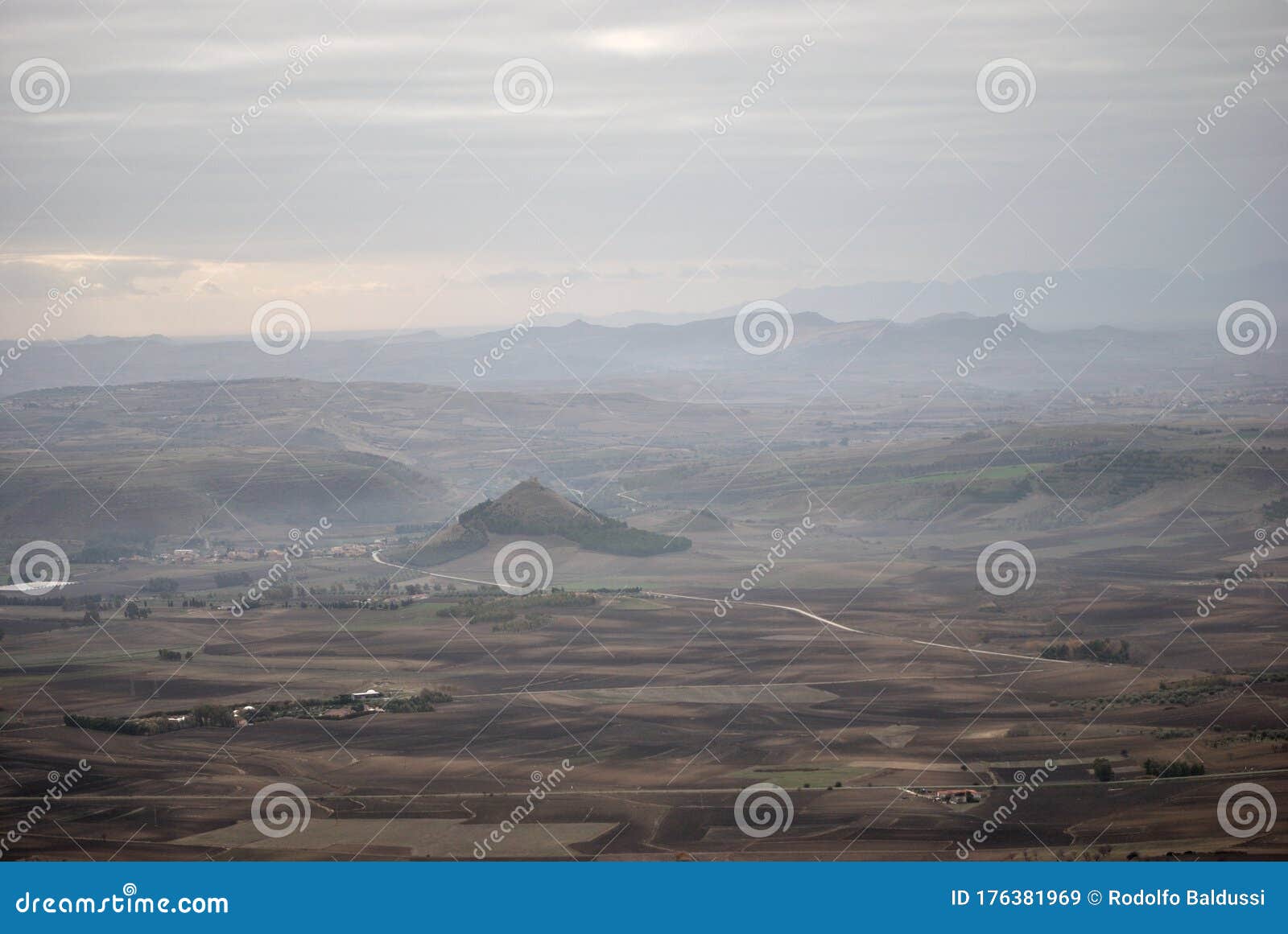 View of Panorama from Tuili Giara Stock Image - Image of tuili, giara ...
