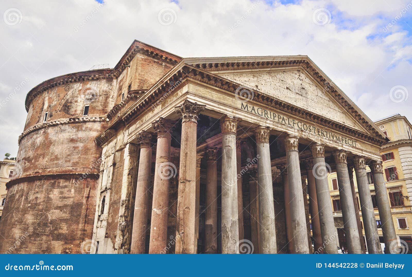 View of Pantheon Basilica in Centre of Rome, Italy Stock Photo - Image ...