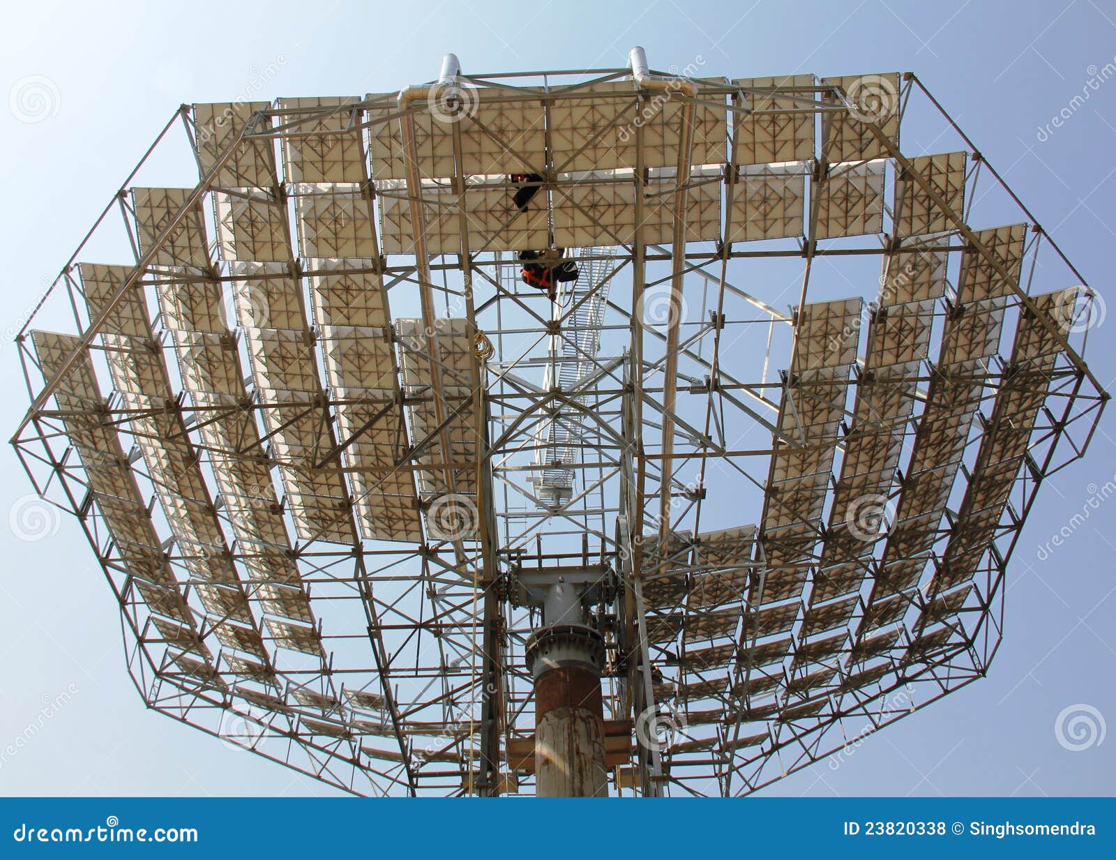 View Parabolic Solar Dish from Down To Up Stock Photo - Image of field ...