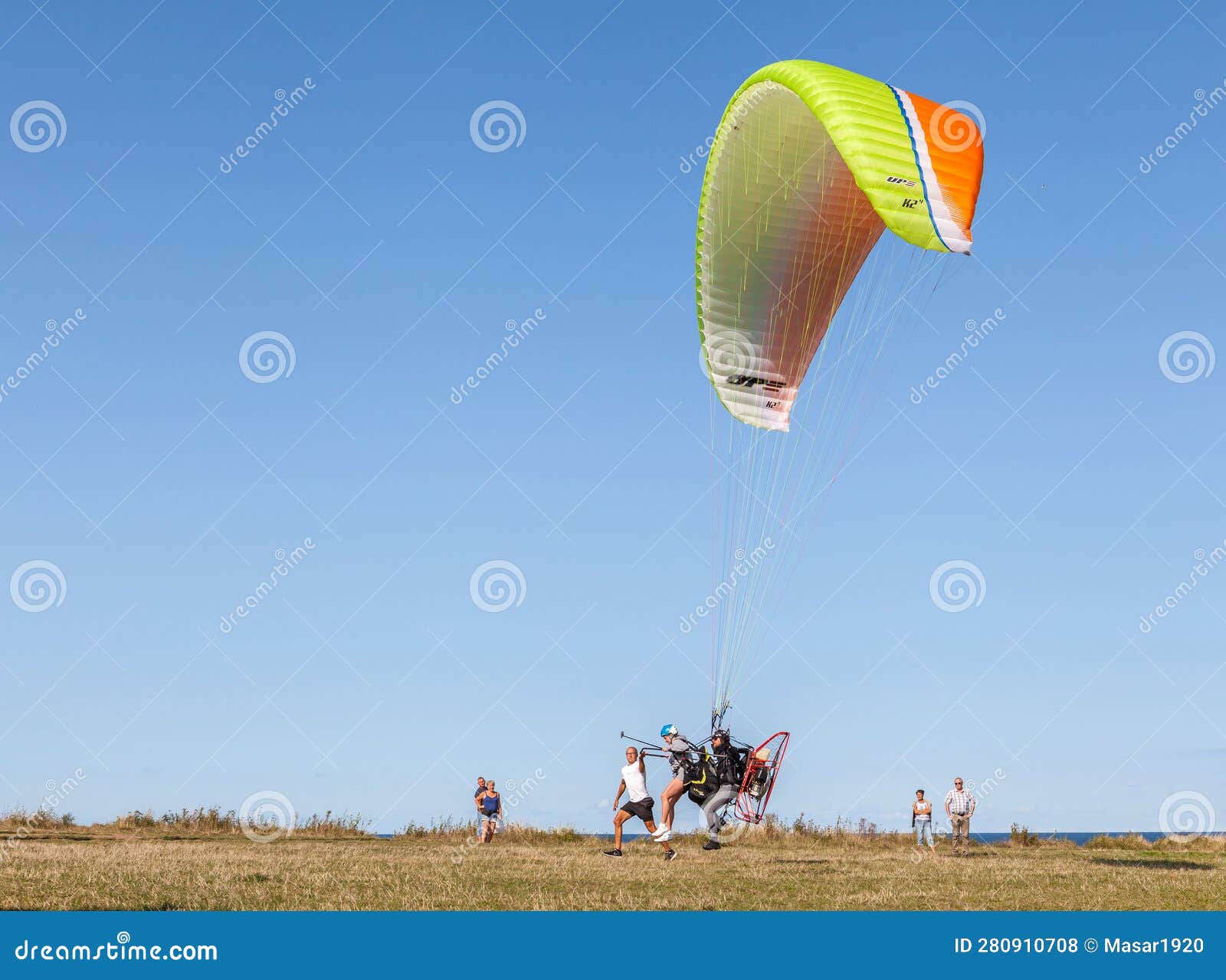 A View of a Paraglider Practicing Extreme Sport Editorial Stock Photo ...