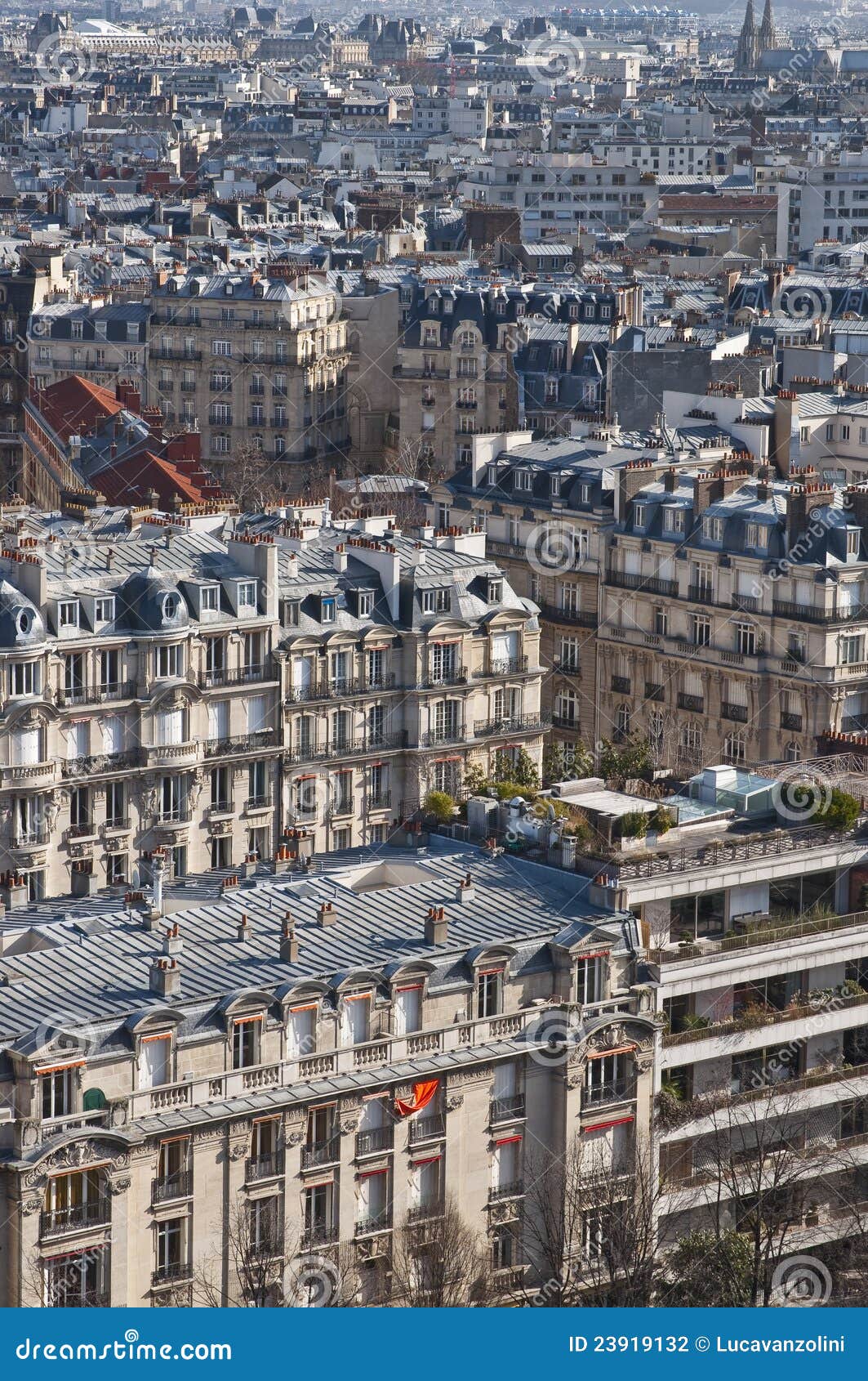View of Paris from above stock photo. Image of landmark - 23919132