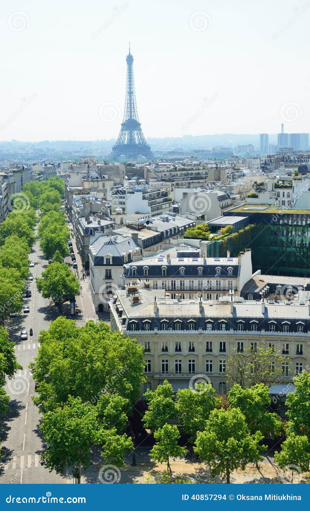 View of Paris from above stock photo. Image of modern - 40857294