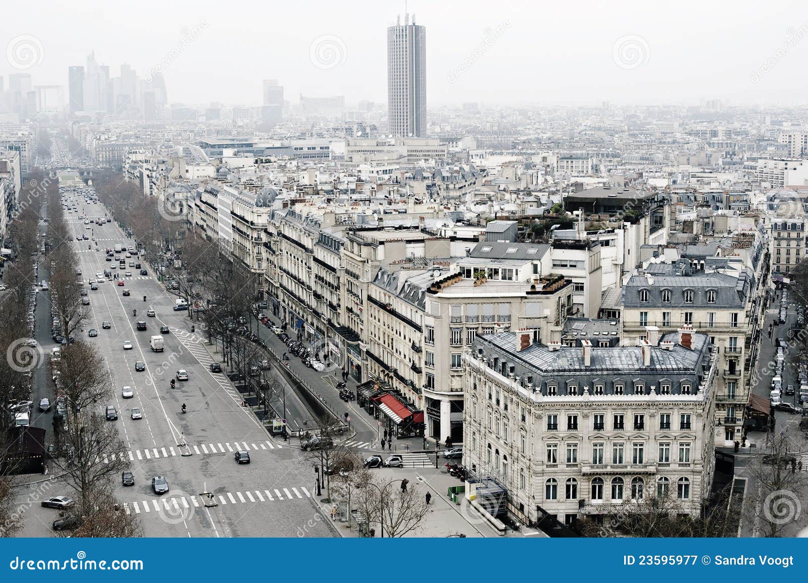 View on Paris, Les Champs Elysees Editorial Photography - Image of ...