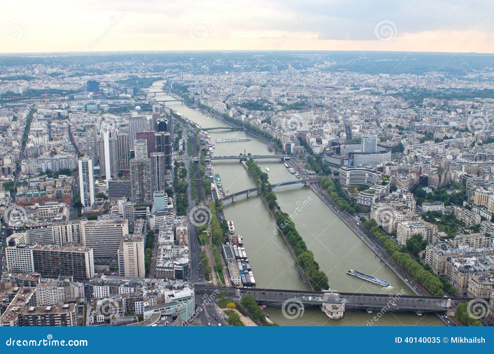 View on Paris and Sena stock image. Image of highway - 40140035
