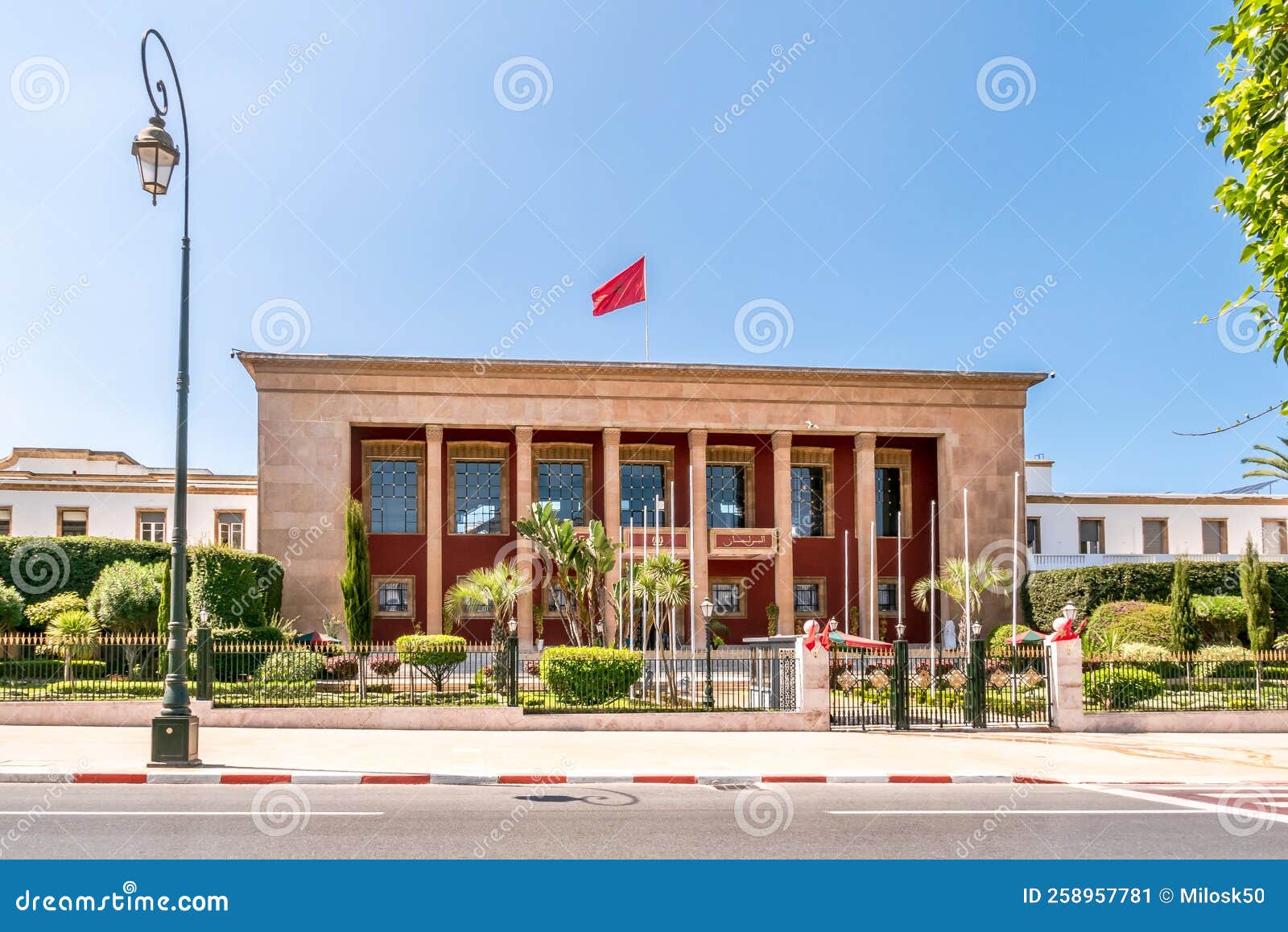 View at the Parliament Building in the Streets of Rabat - Morocco Stock ...