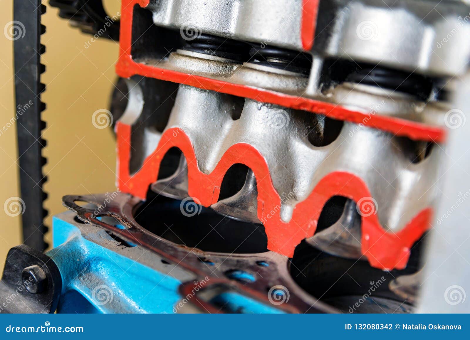 Detail of Internal Combustion Engine in Driving School Stock Photo ...