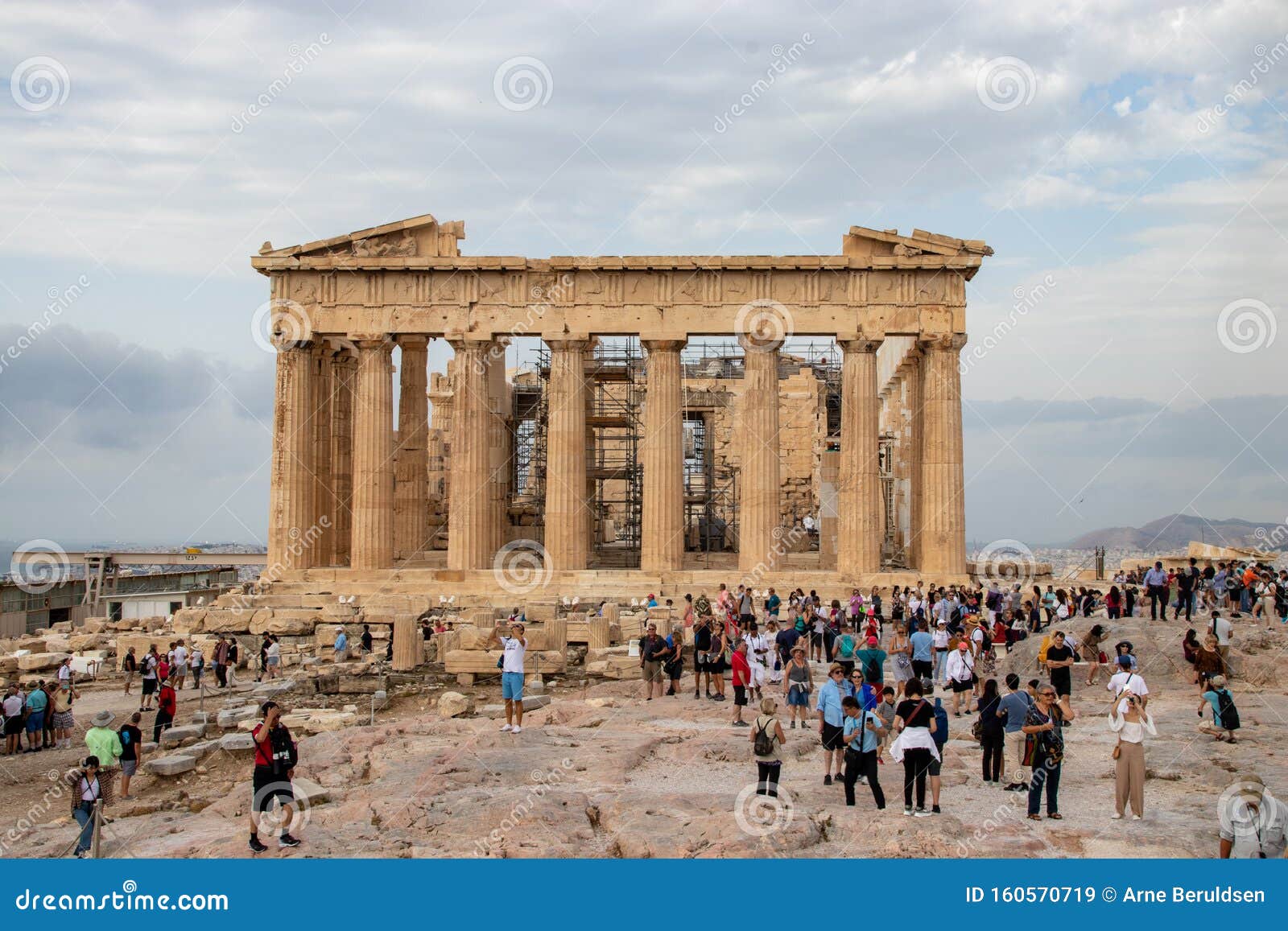 View of the Parthenon on the Acropolis Editorial Stock Image - Image of ...