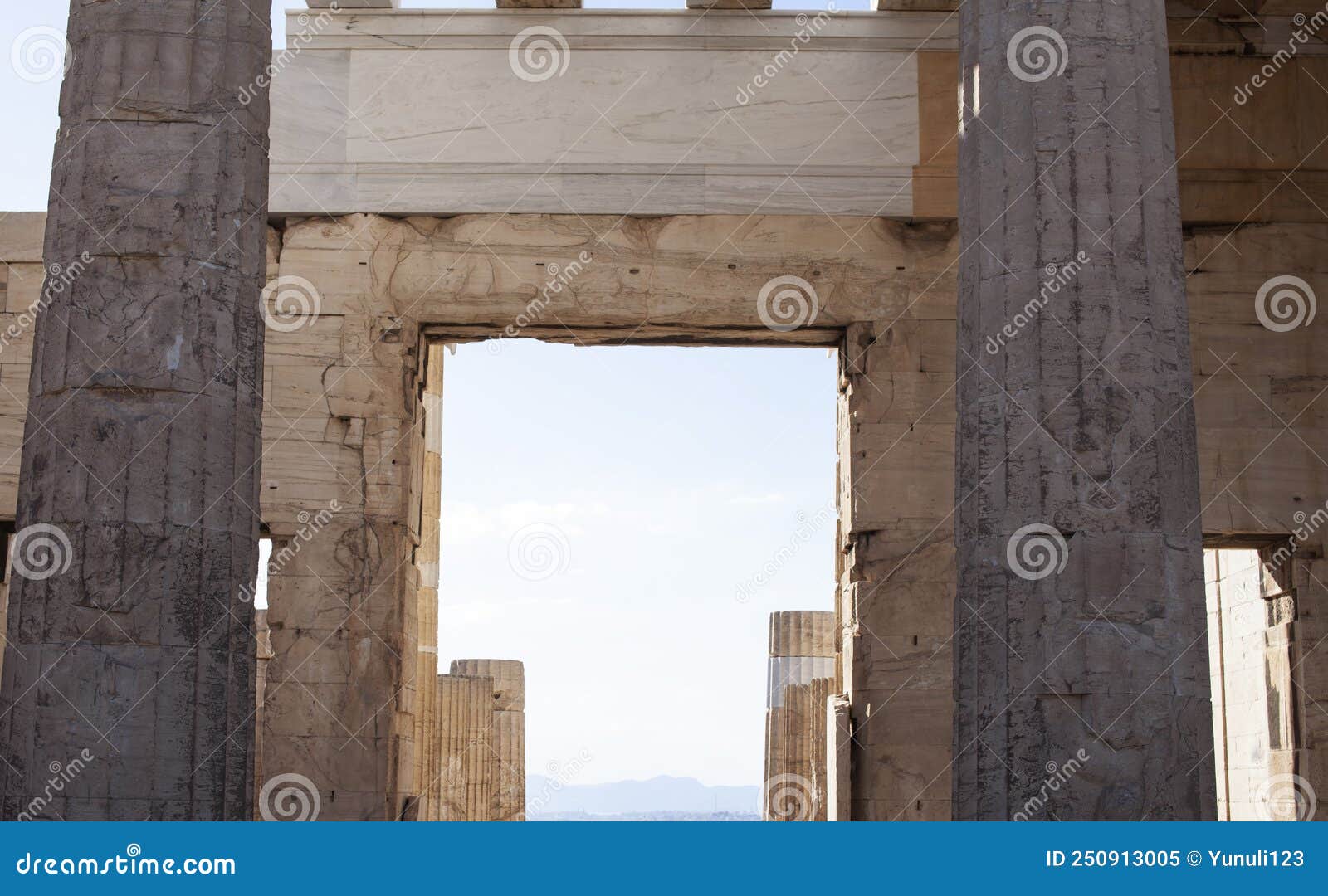 View on Parthenone Athens from Small Real Parts, Reconstruction in ...