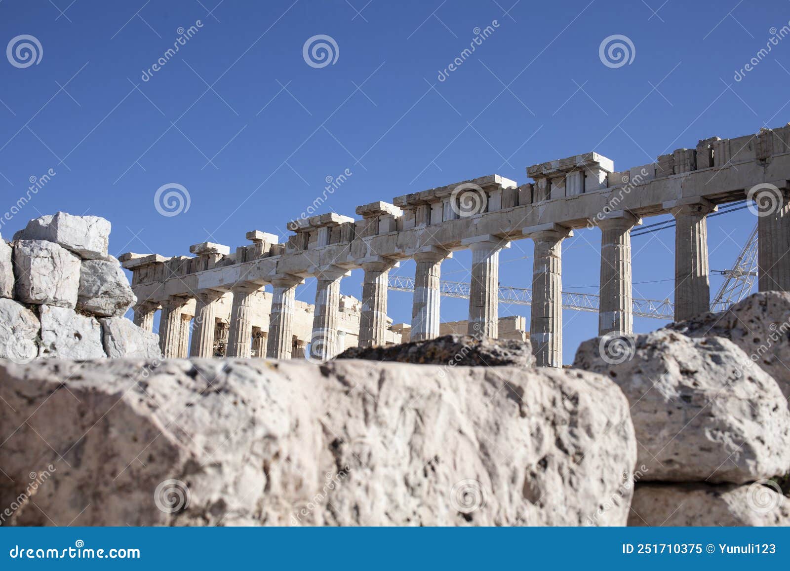 View on Parthenone Athens from Small Real Parts, Reconstruction in ...