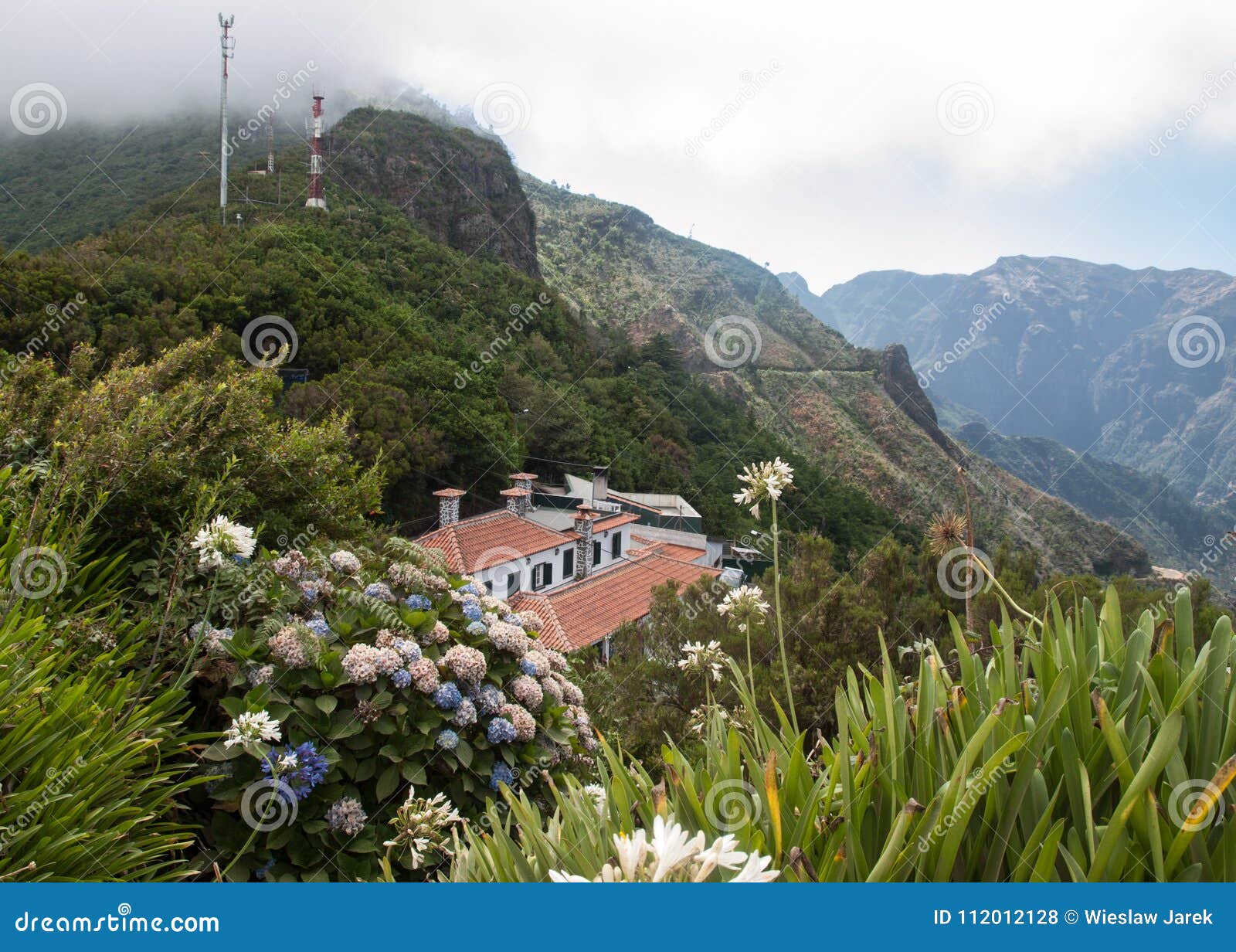 View the Pass Boca Da Encumeada in Madeira Stock Photo - Image of path ...