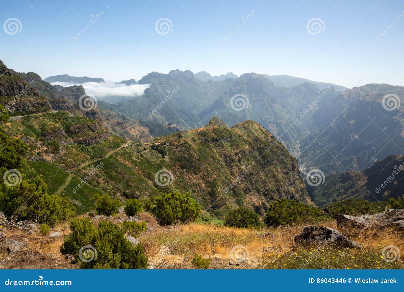 View the Pass Boca Da Encumeada in Madeira. Stock Photo - Image of ...