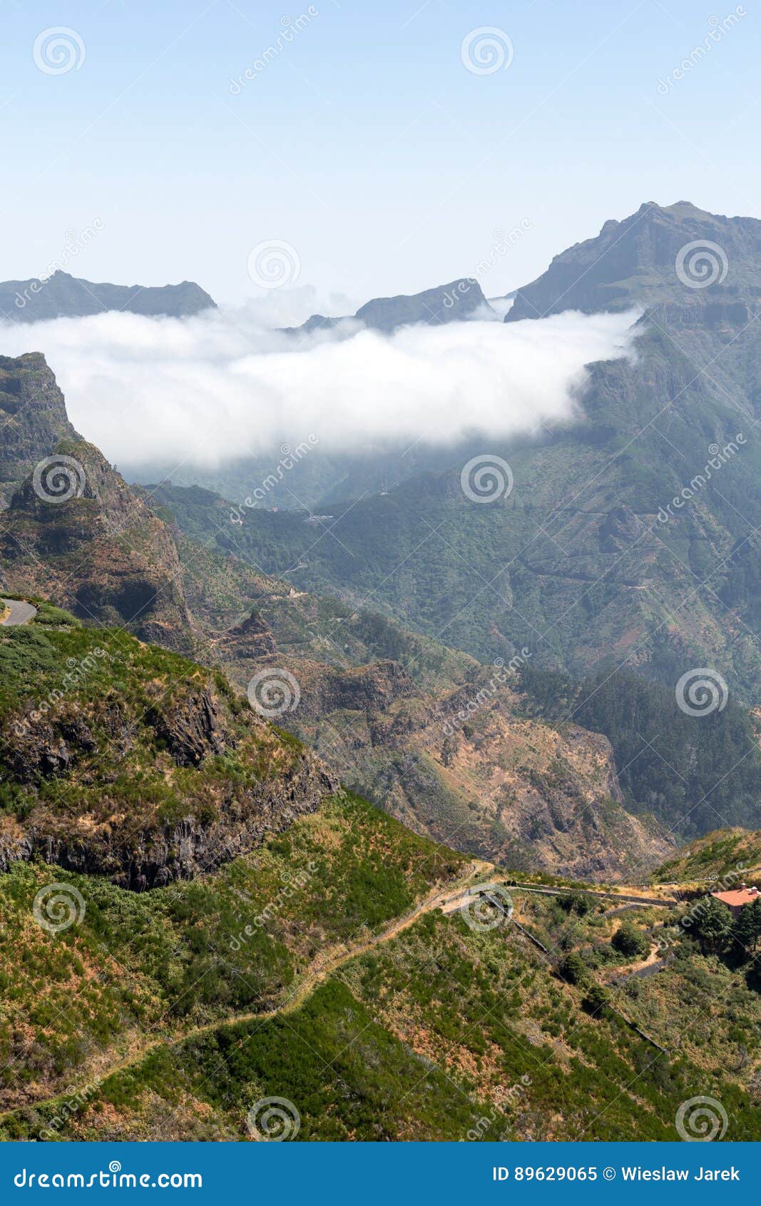 View the Pass Boca Da Encumeada in Madeira. Stock Image - Image of ...