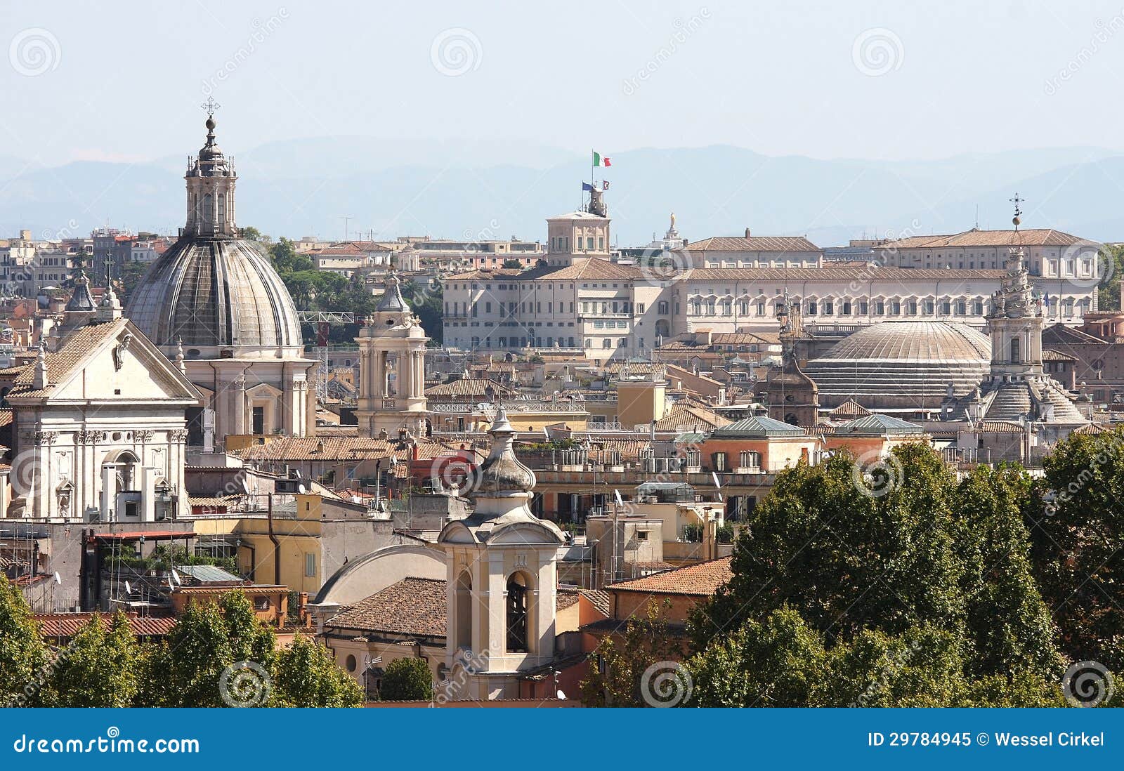 View from the Passeggiata Di Gianicolo at Rome in Italy Stock Image ... View from the Passeggiata Di Gianicolo at Rome in Italy Stock Image ...