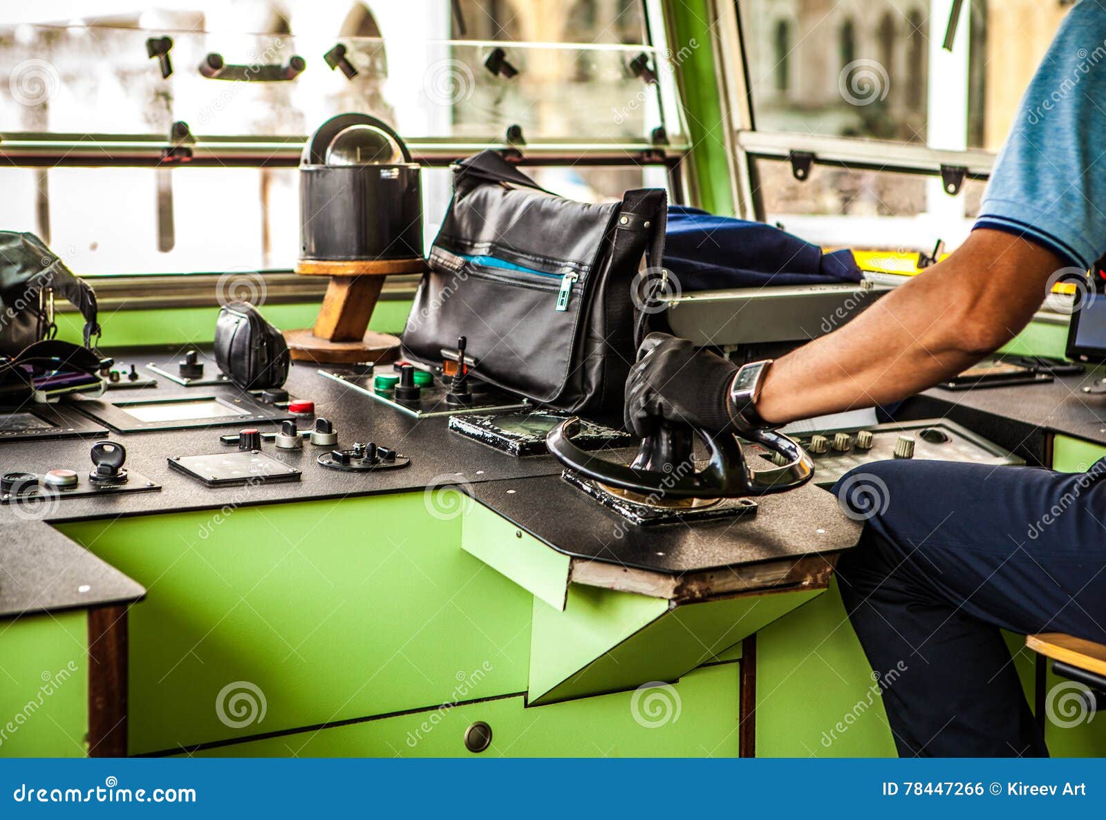 Captain. Hands On Ship Rudder. Stock Image | CartoonDealer.com #109532161
