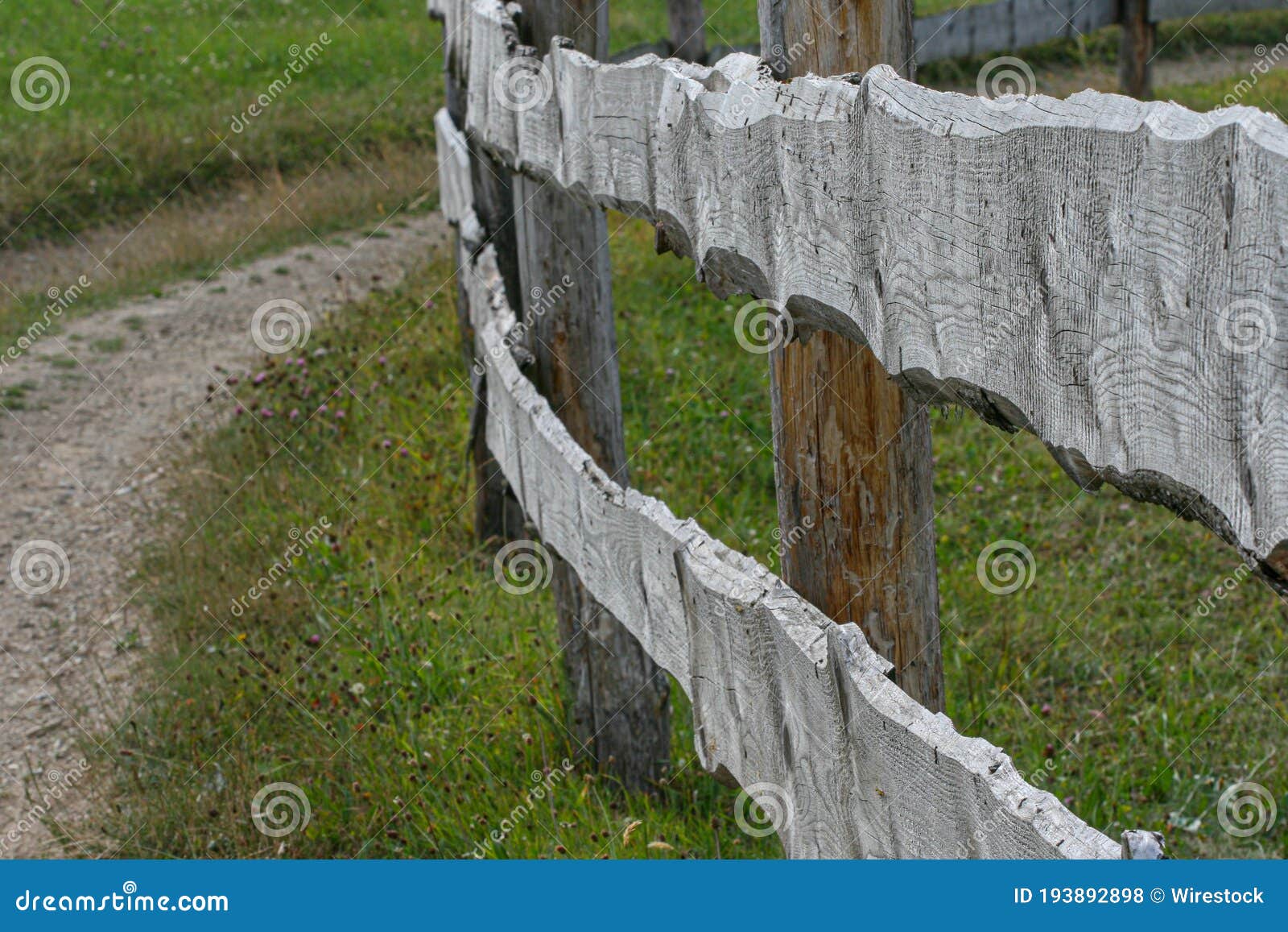View of a Pathway with Wooden Fence Stock Photo - Image of outdoors ...