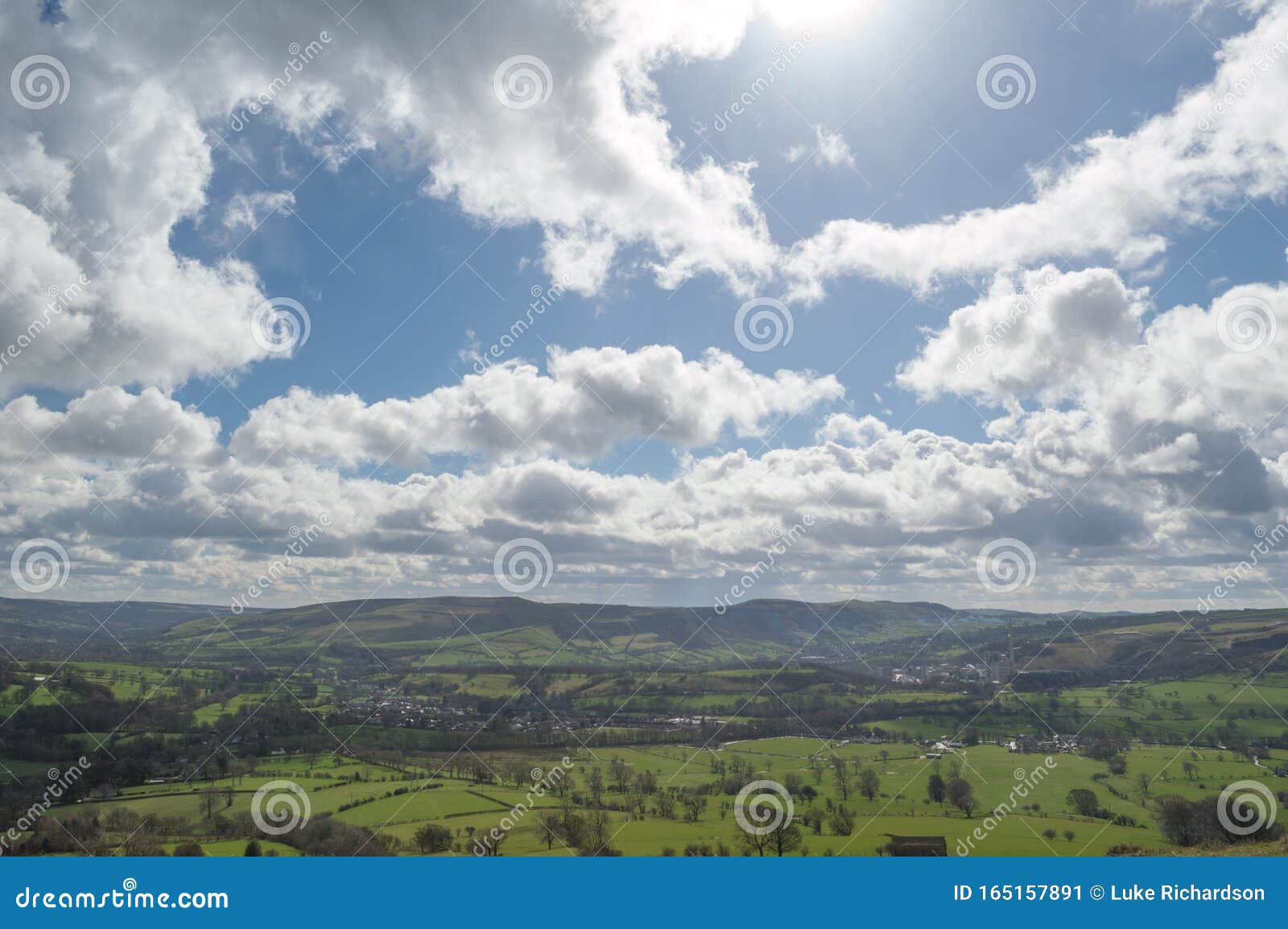 View from the Peak of Win Hill, in the Peak District, Derbyshire Stock ...
