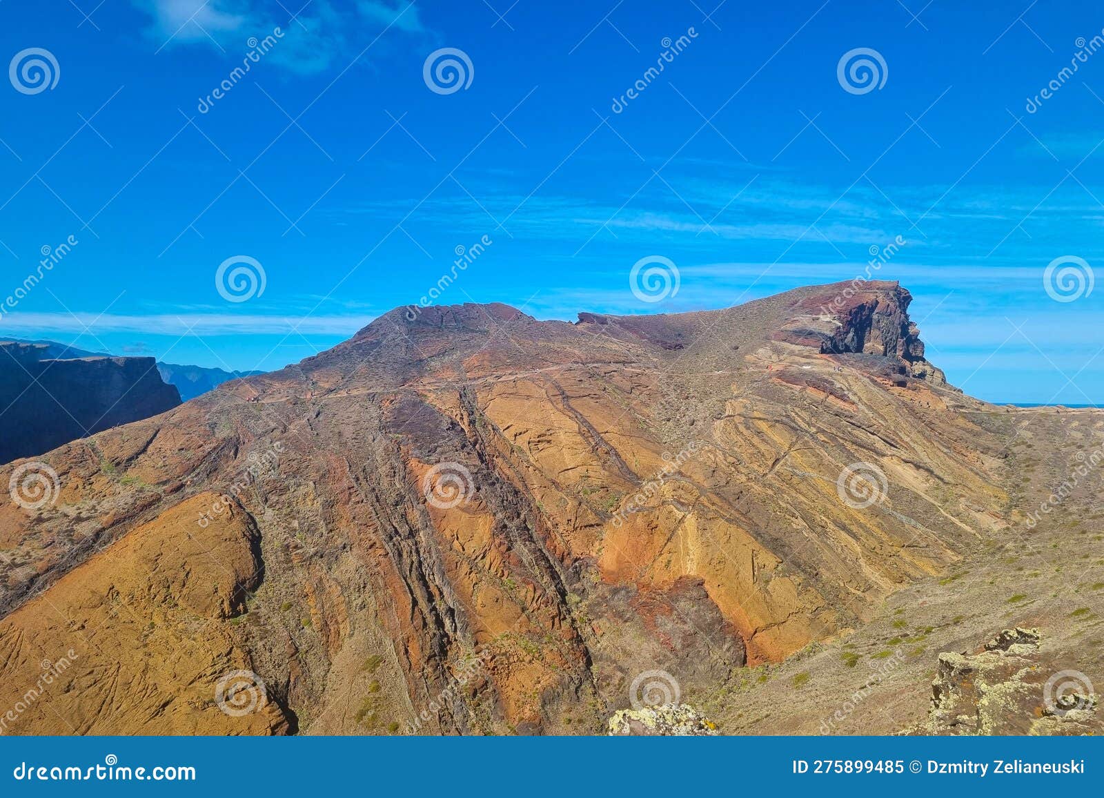 View of the Peaks of the Mountains and Slopes. Brown Mountains. Stock ...