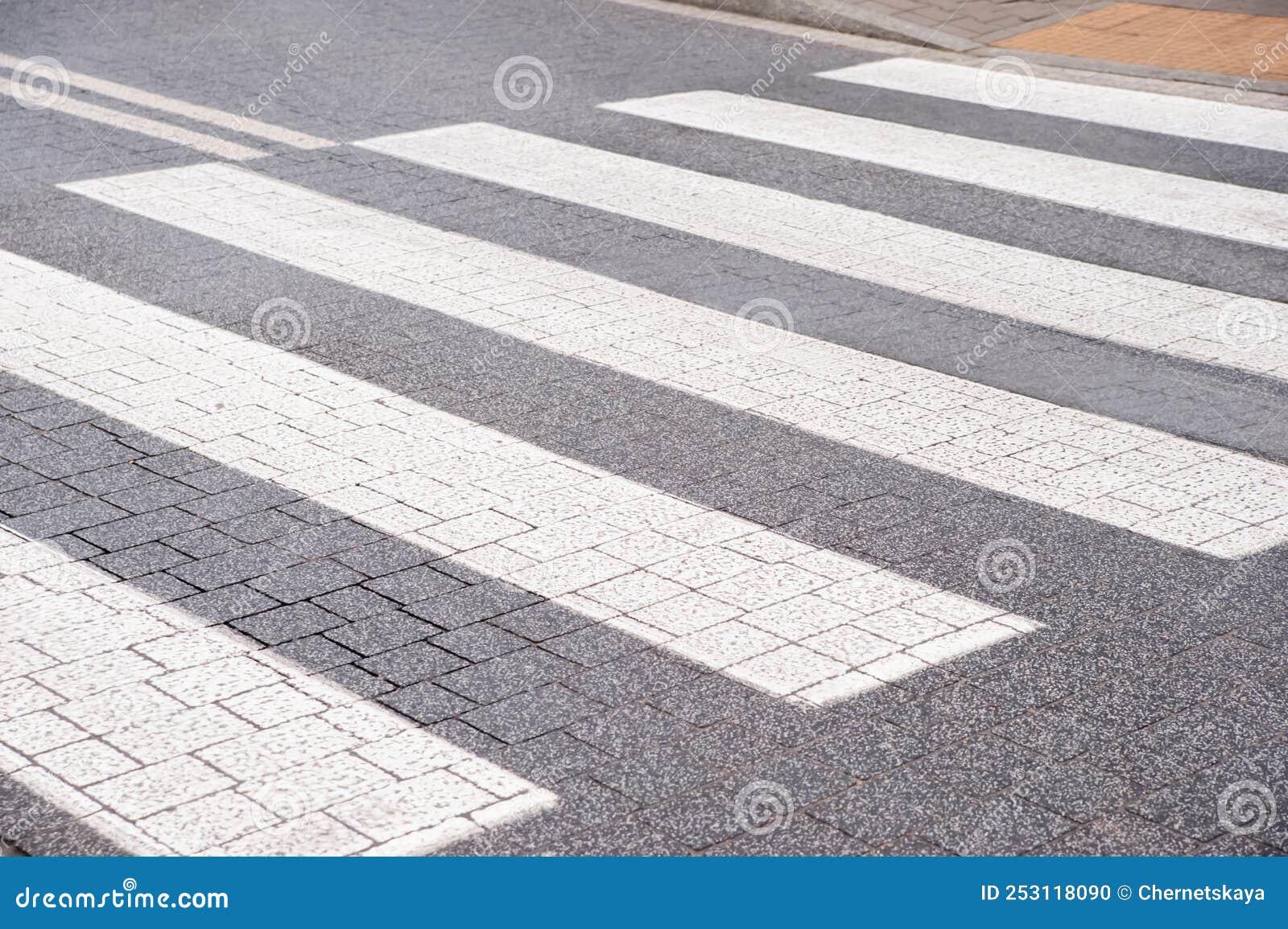 View on Pedestrian Crossing in City. Road Regulations Stock Photo ...