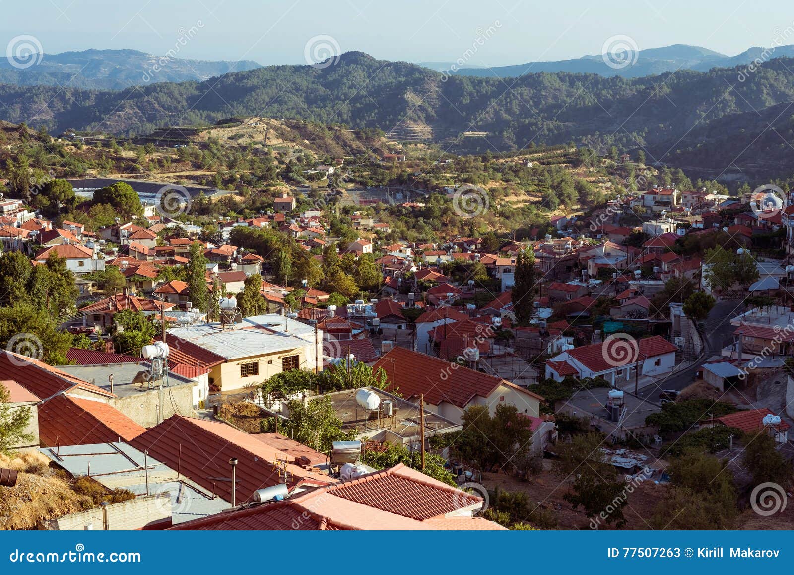 View of Pelendri Village. Cyprus, Limassol District Stock Image - Image ...