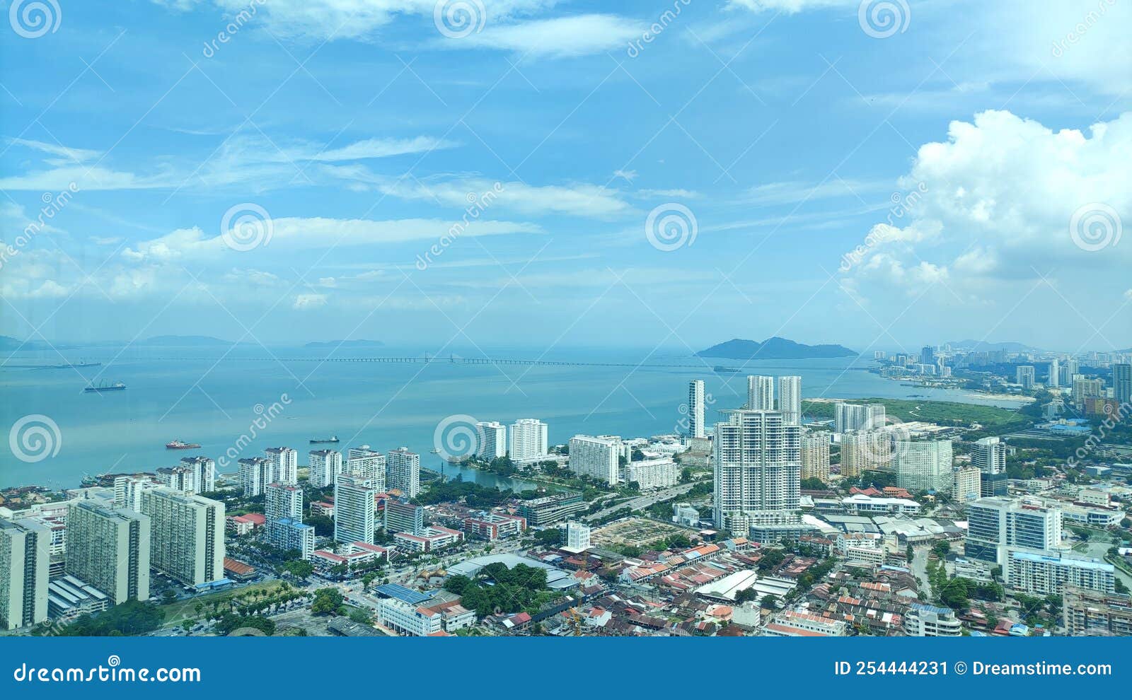 View from Penang stock image. Image of horizon, view - 254444231