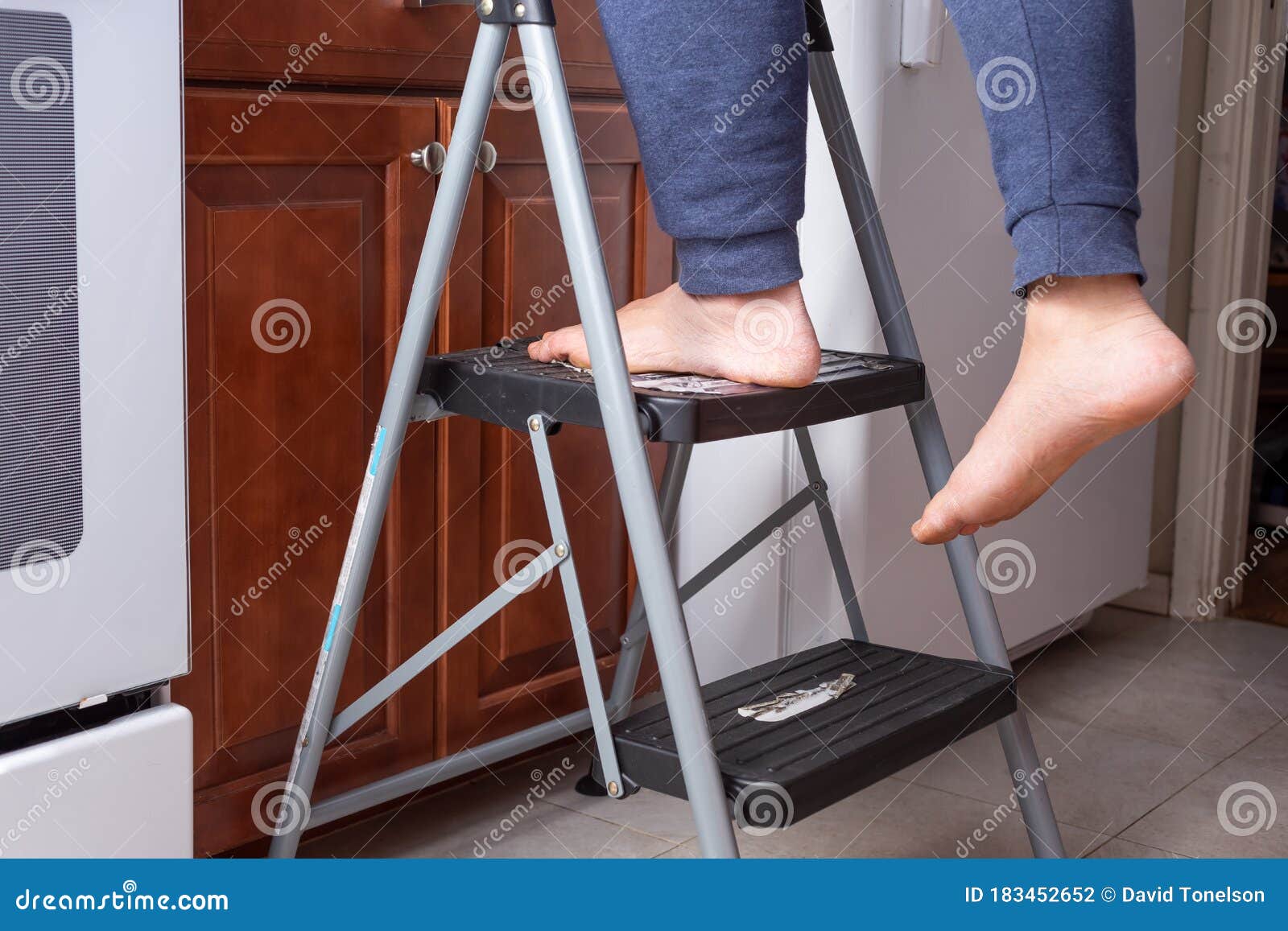 Two tier step ladder stock photo. Image of concept, retail - 183452652