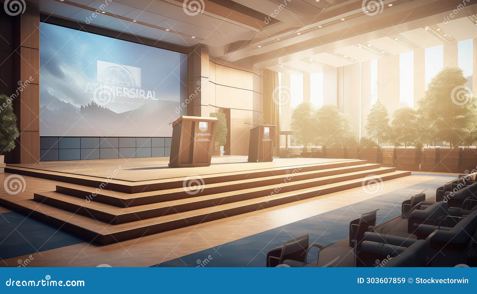 View Perspective Podium Background Stock Illustration - Illustration of ...