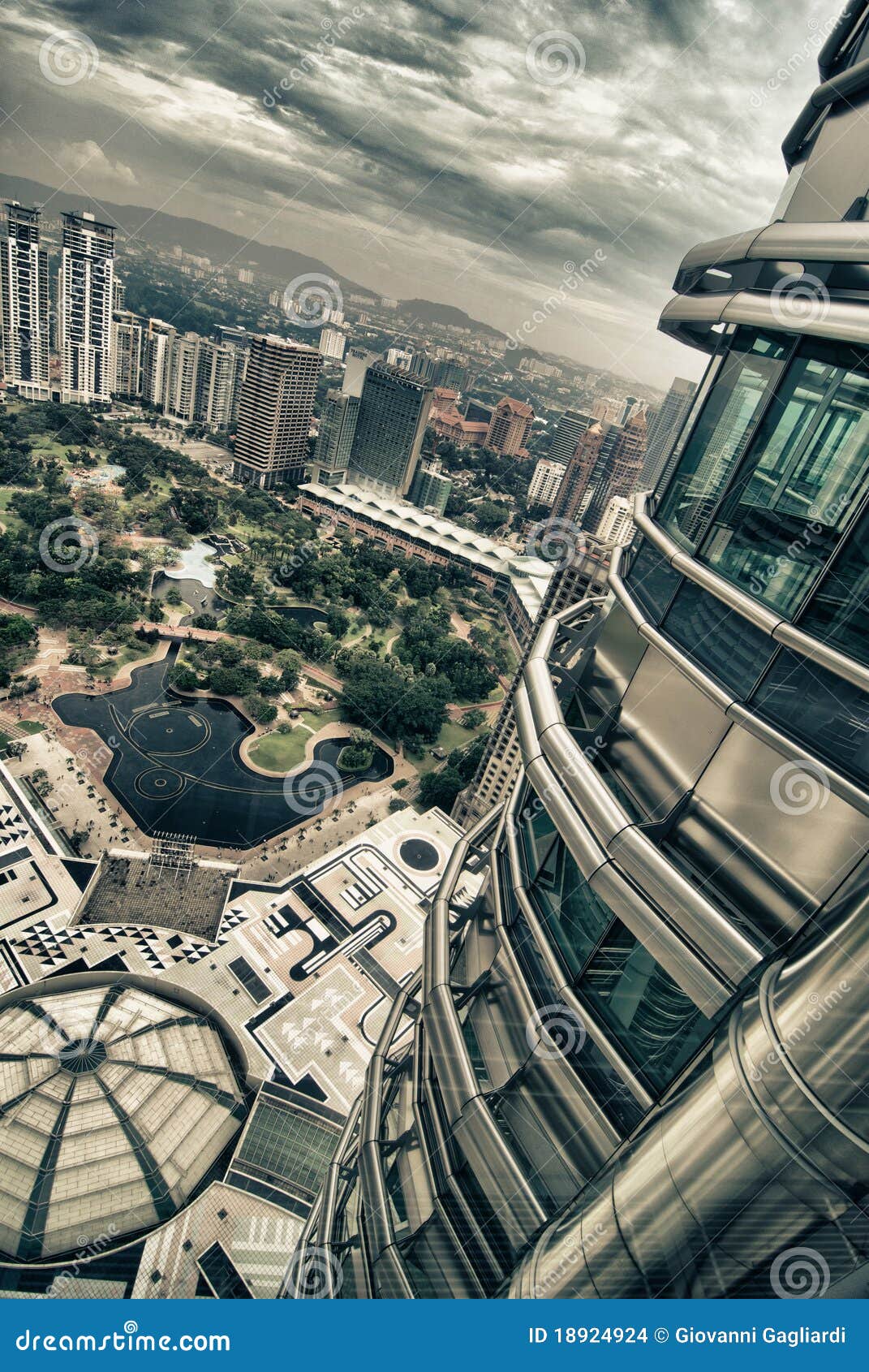 View from Petronas Towers, Kuala Lumpur Stock Photo - Image of downtown ...